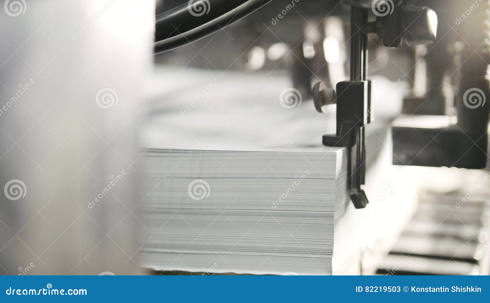 Printed Sheets of Paper are Served in the Printing Press. Offset , CMYK ...
