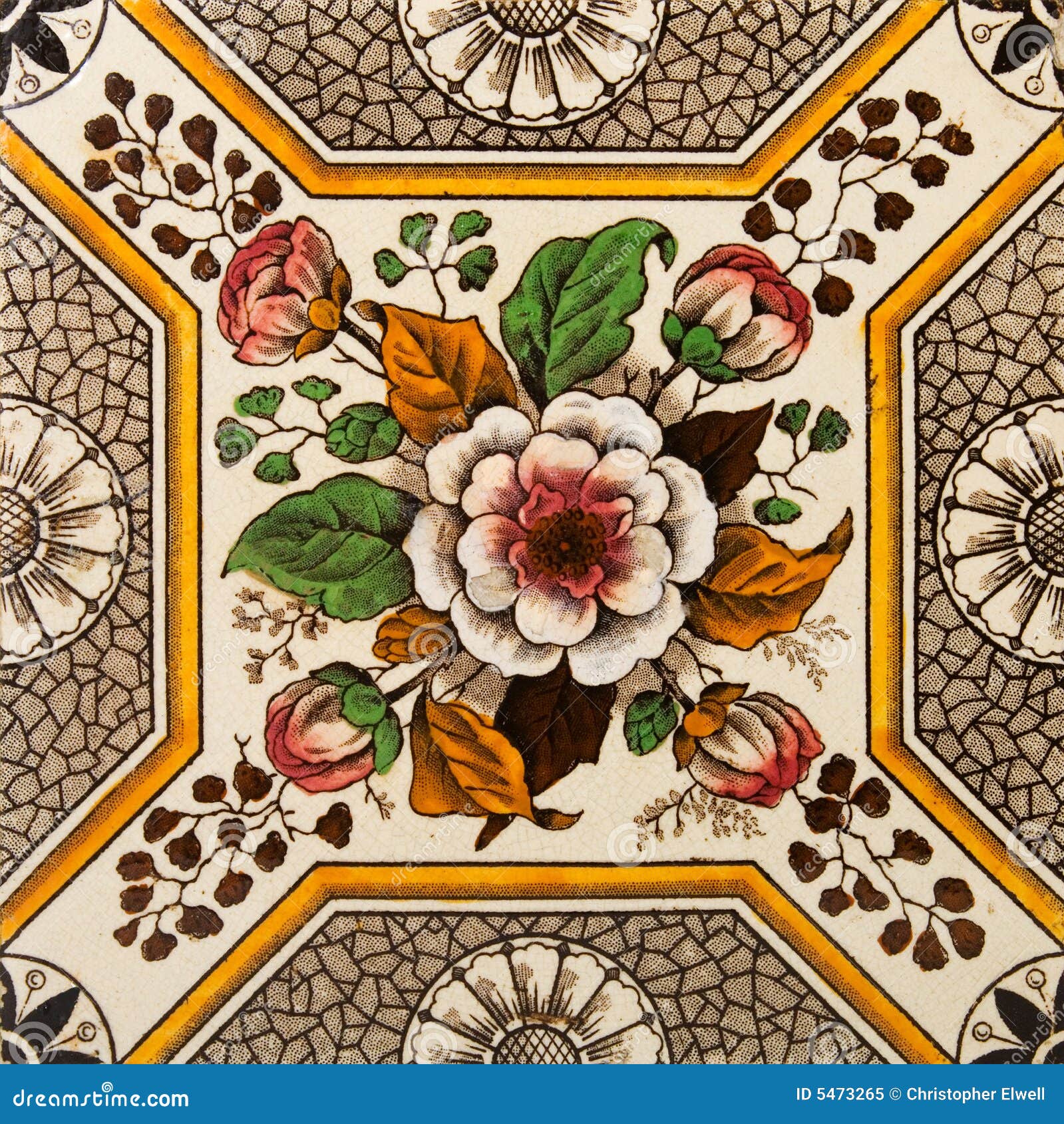 Printed Wall Tile stock image. Image of crafts, brown - 5473265