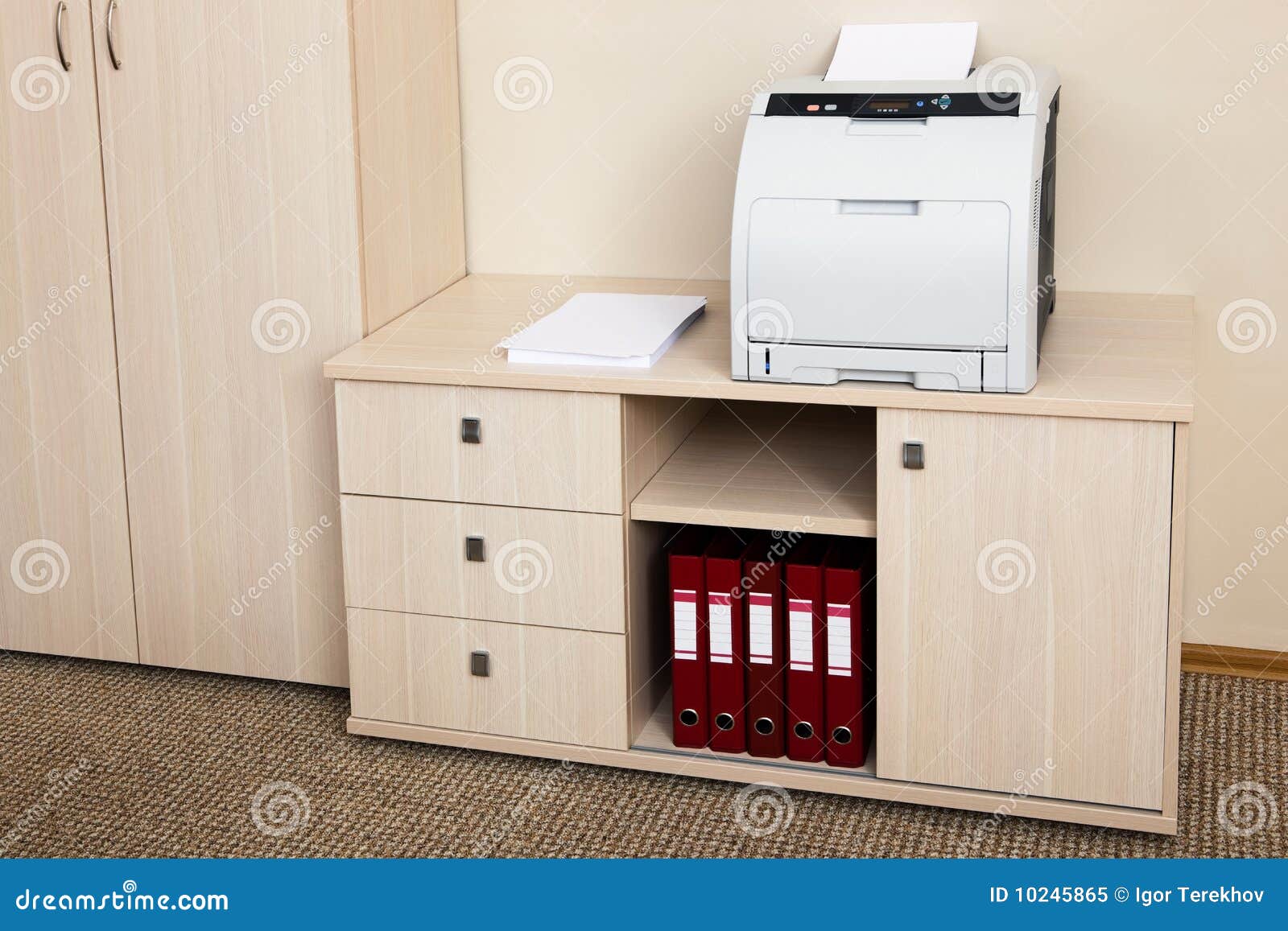Printer stock image. Image of black, indoors, file, communication ...