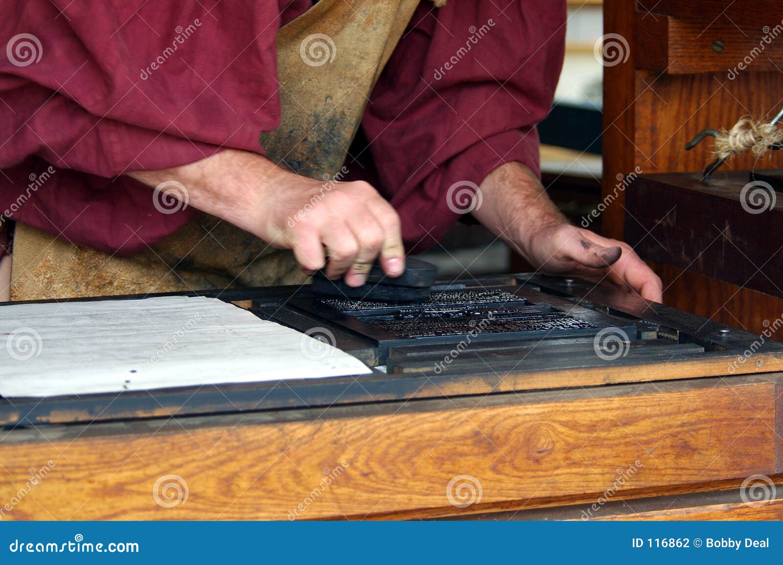 Printer stock photo. Image of medieval, printer, englishman - 116862