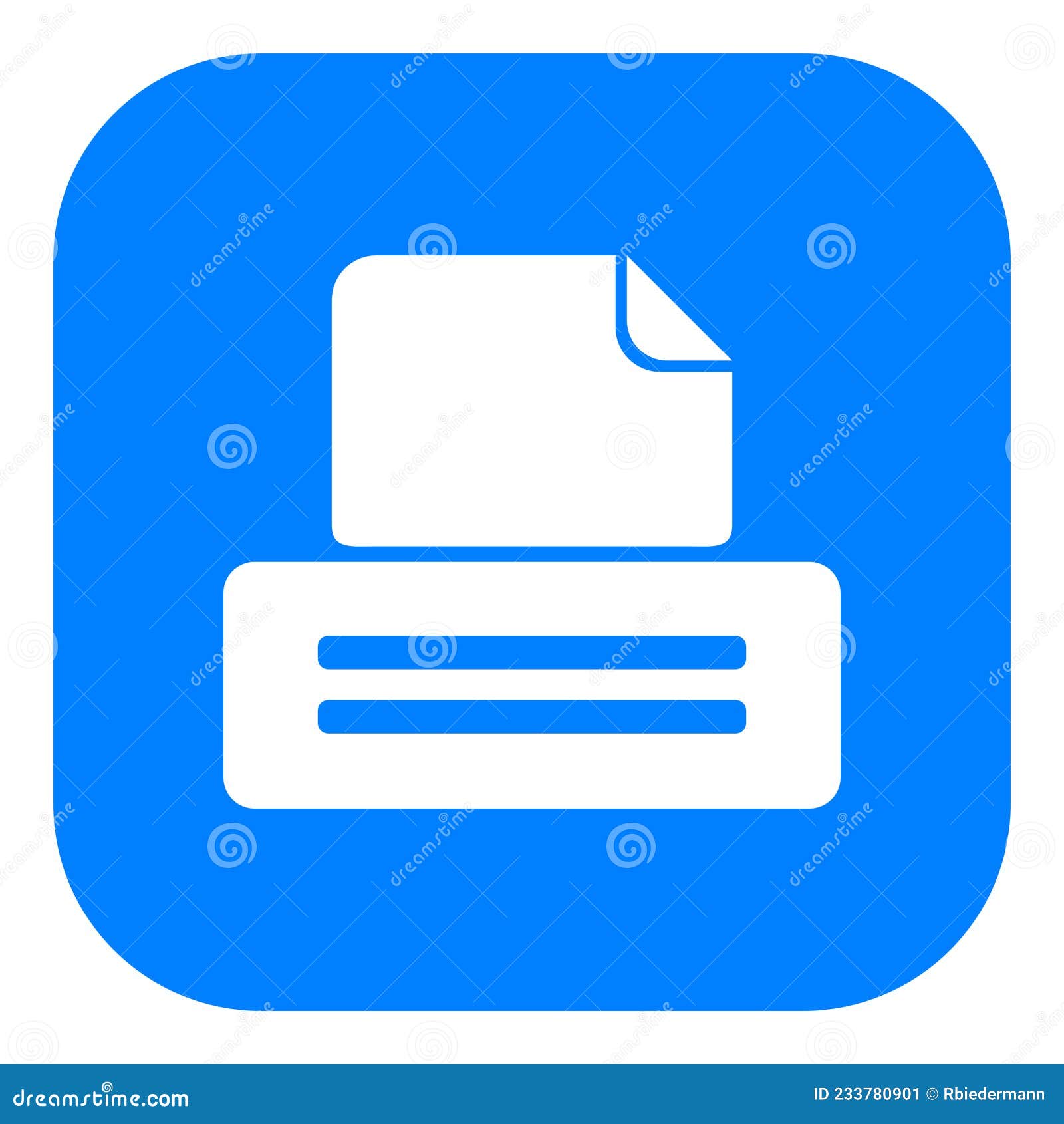 Printer and app icon stock vector. Illustration of rounded - 233780901