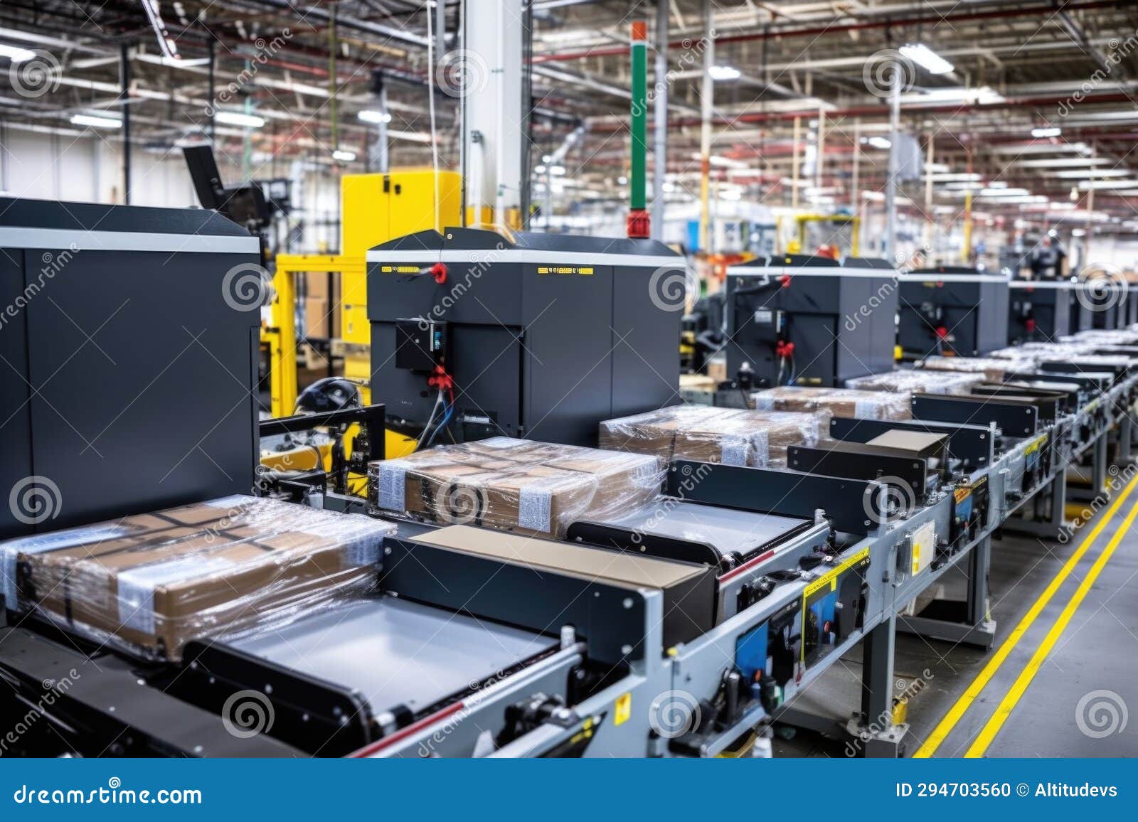 Printer Assembly Line with No Workers Present Stock Photo - Image of ...