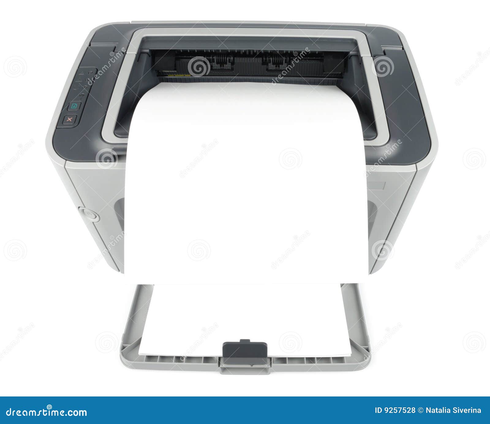 Printer with Blank Sheet stock photo. Image of path, copy - 9257528