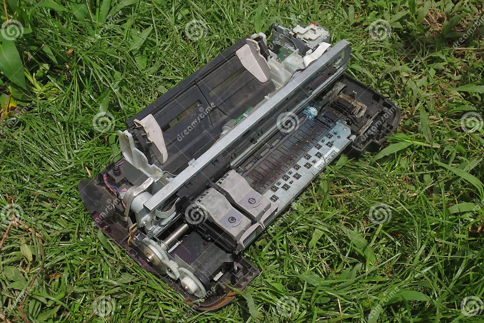 Printer Broken on Green Grass Editorial Image - Image of color, soldier ...