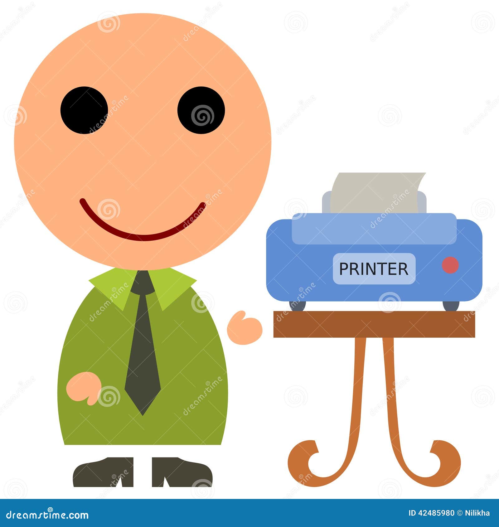Printer stock illustration. Illustration of male, electronic - 42485980