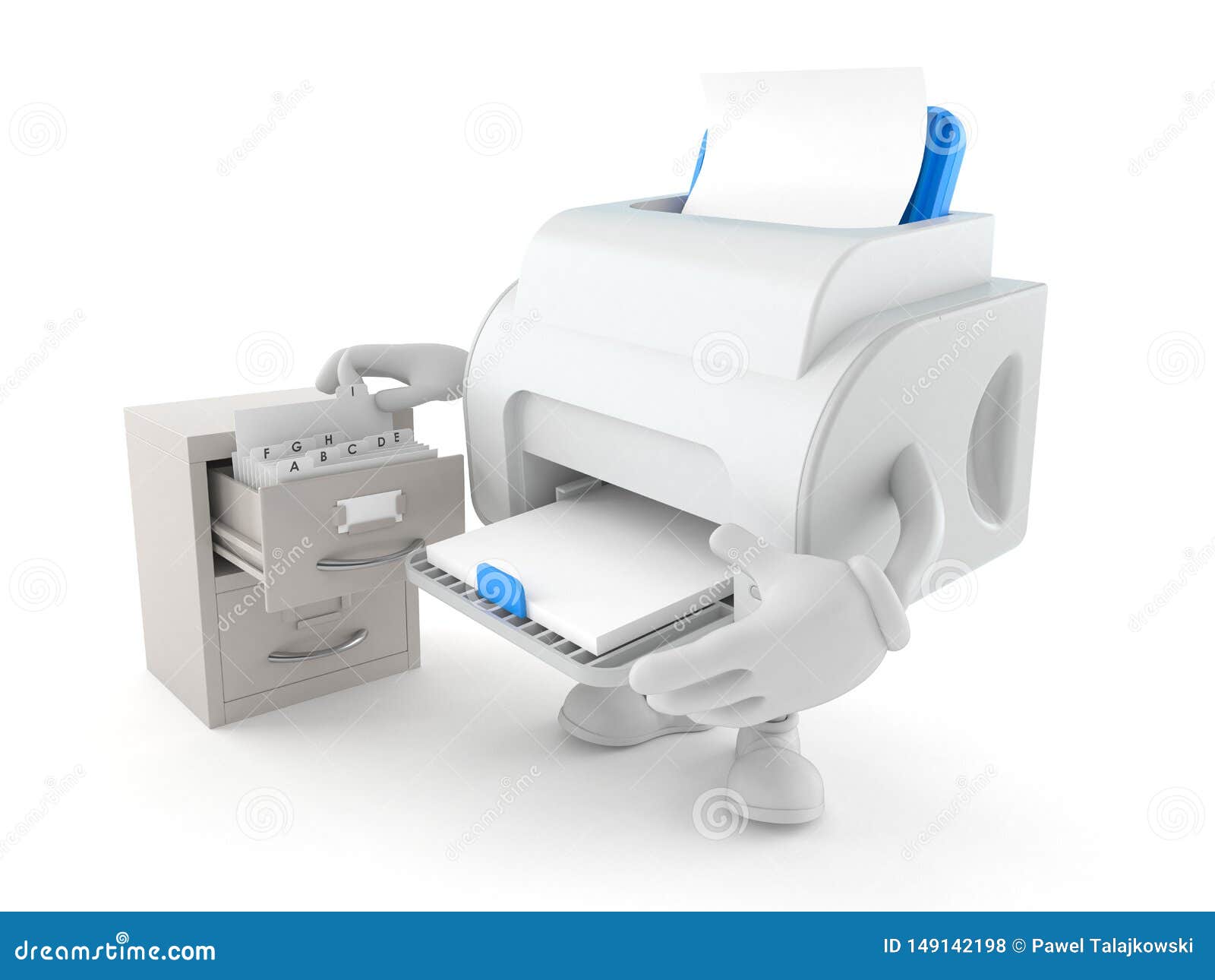 Printer Character With Crown Stock Illustration | CartoonDealer.com ...