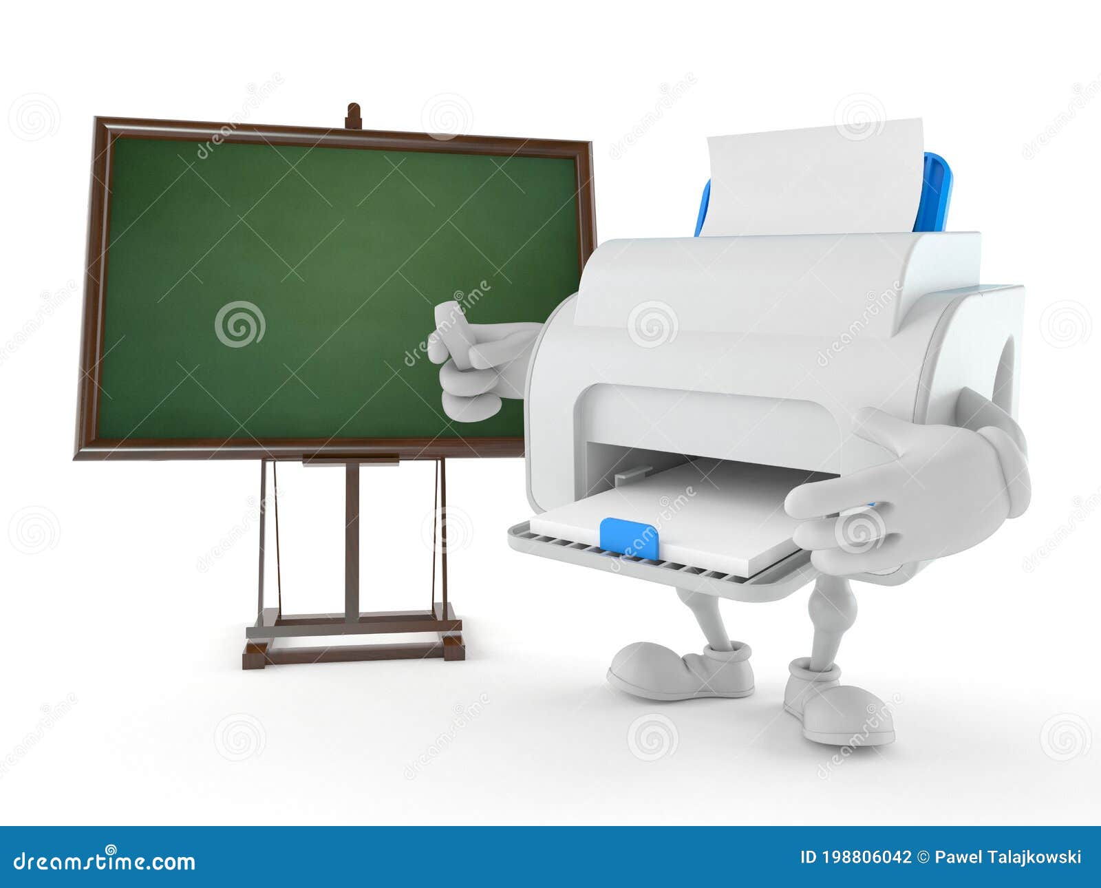 Printer Character With Stack Of Boxes Royalty-Free Cartoon ...