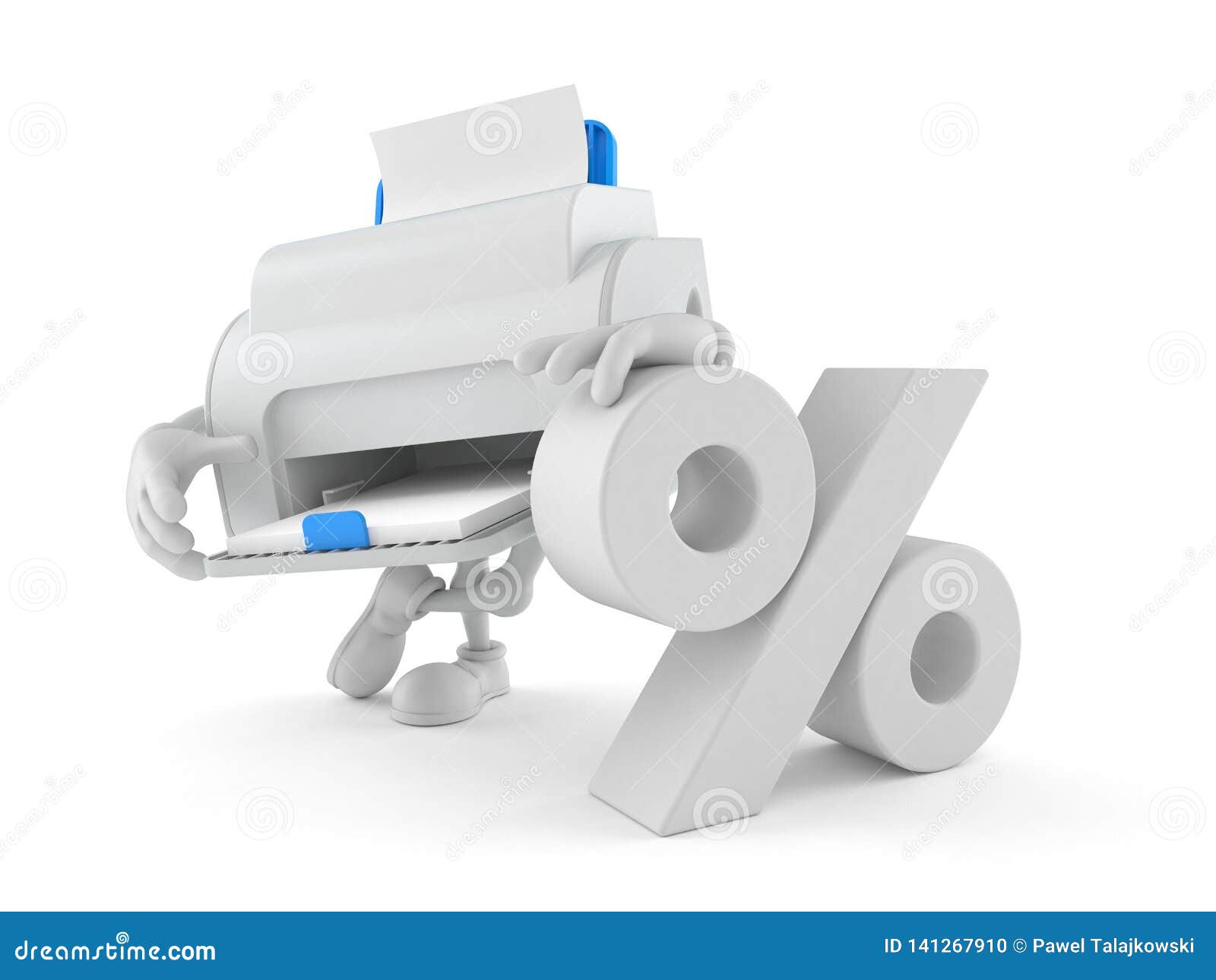 Printer Character with Percent Symbol Stock Illustration - Illustration ...