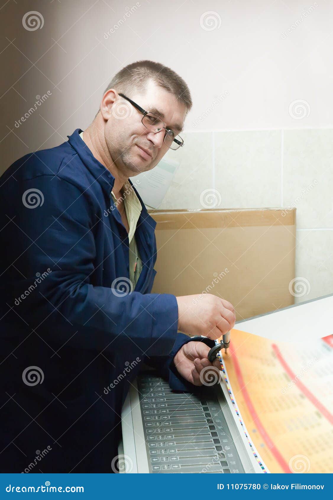 Printer Checking a Print Run Stock Photo - Image of printed, magazine ...