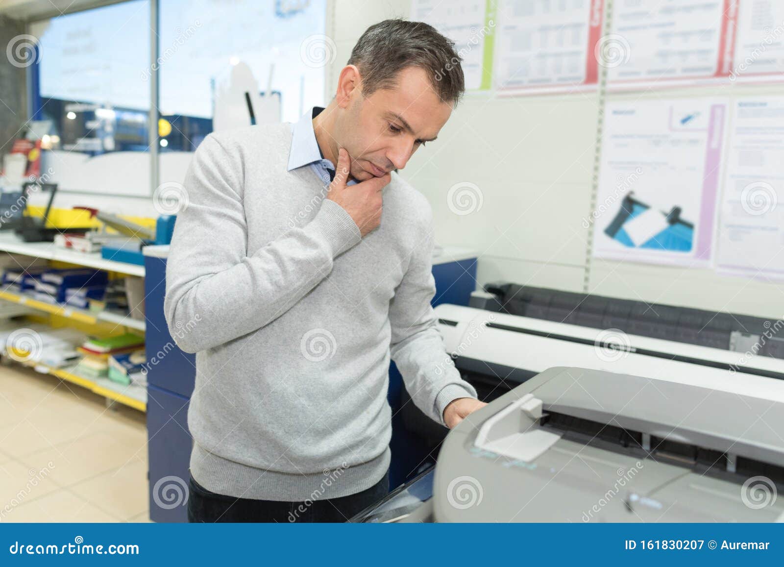 Printer Checking Print Run at Table Stock Image - Image of polygraph ...