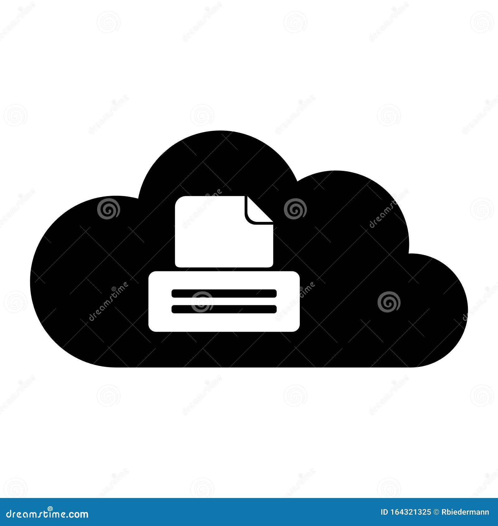 Printer and Cloud As Vector Illustration Stock Vector - Illustration of ...