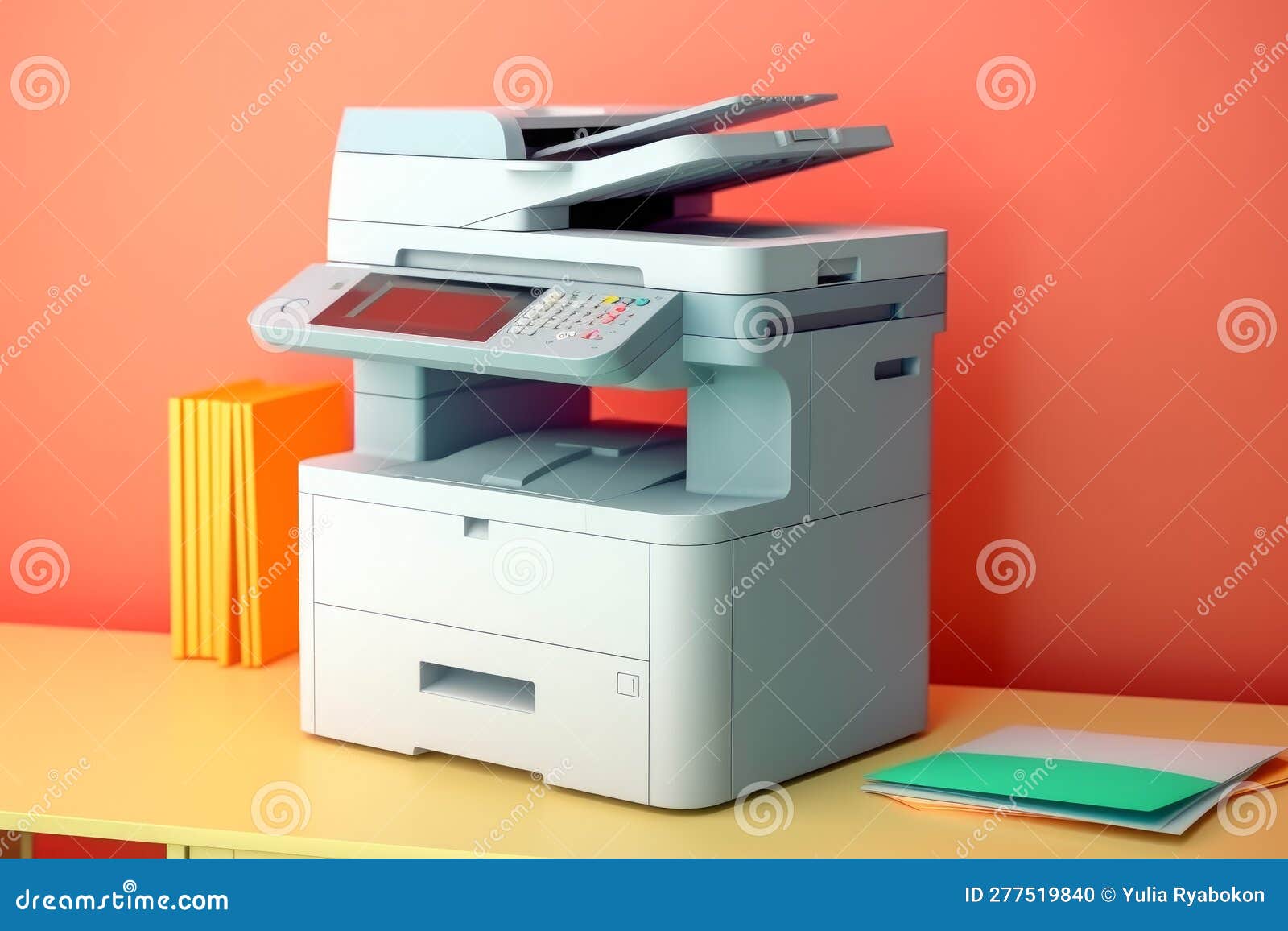 Copier Scanner Document Cartoon Vector Illustration | CartoonDealer.com ...