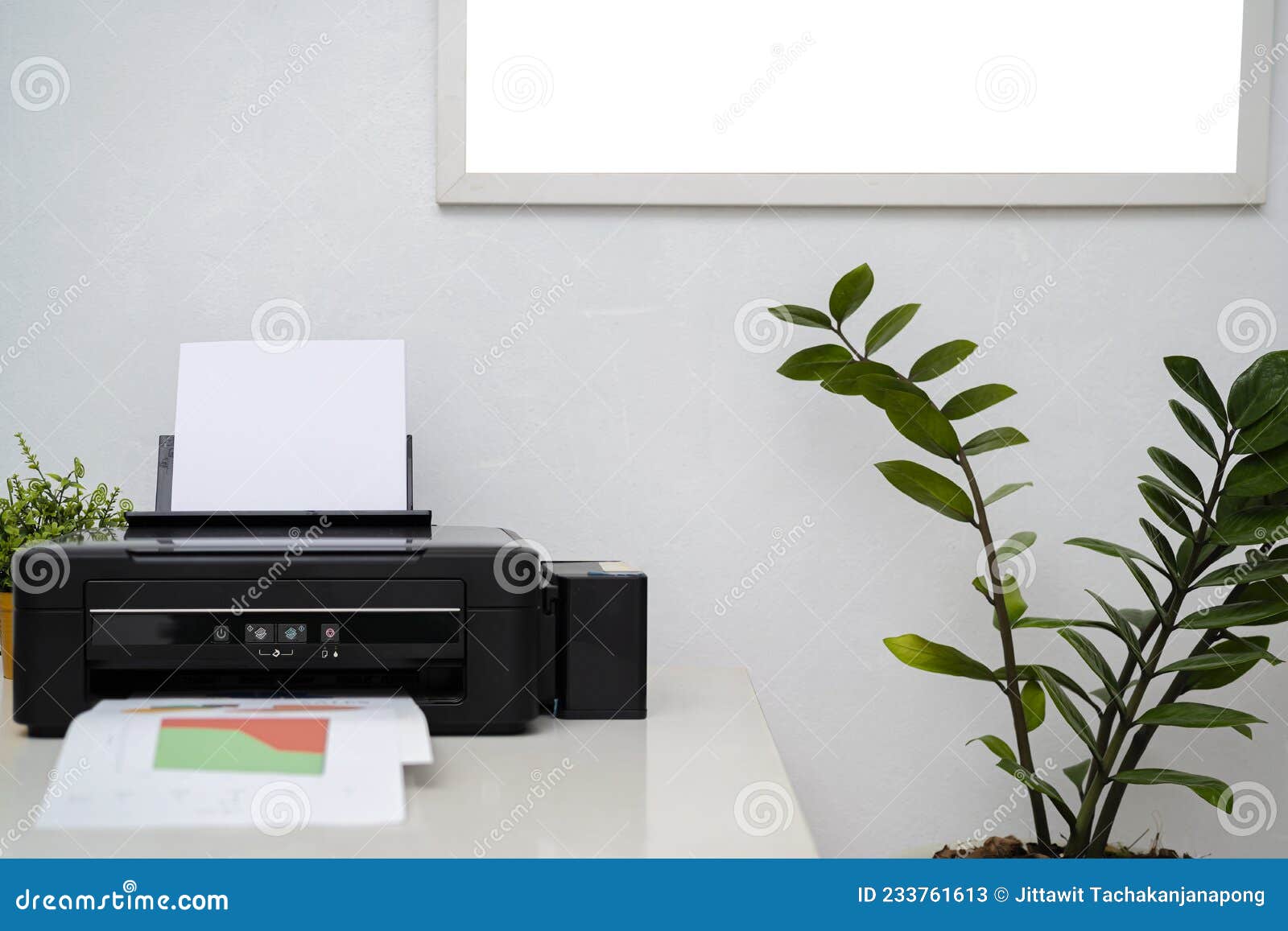 Printer, Copier, Scanner. Office Table Stock Image - Image of inkjet ...
