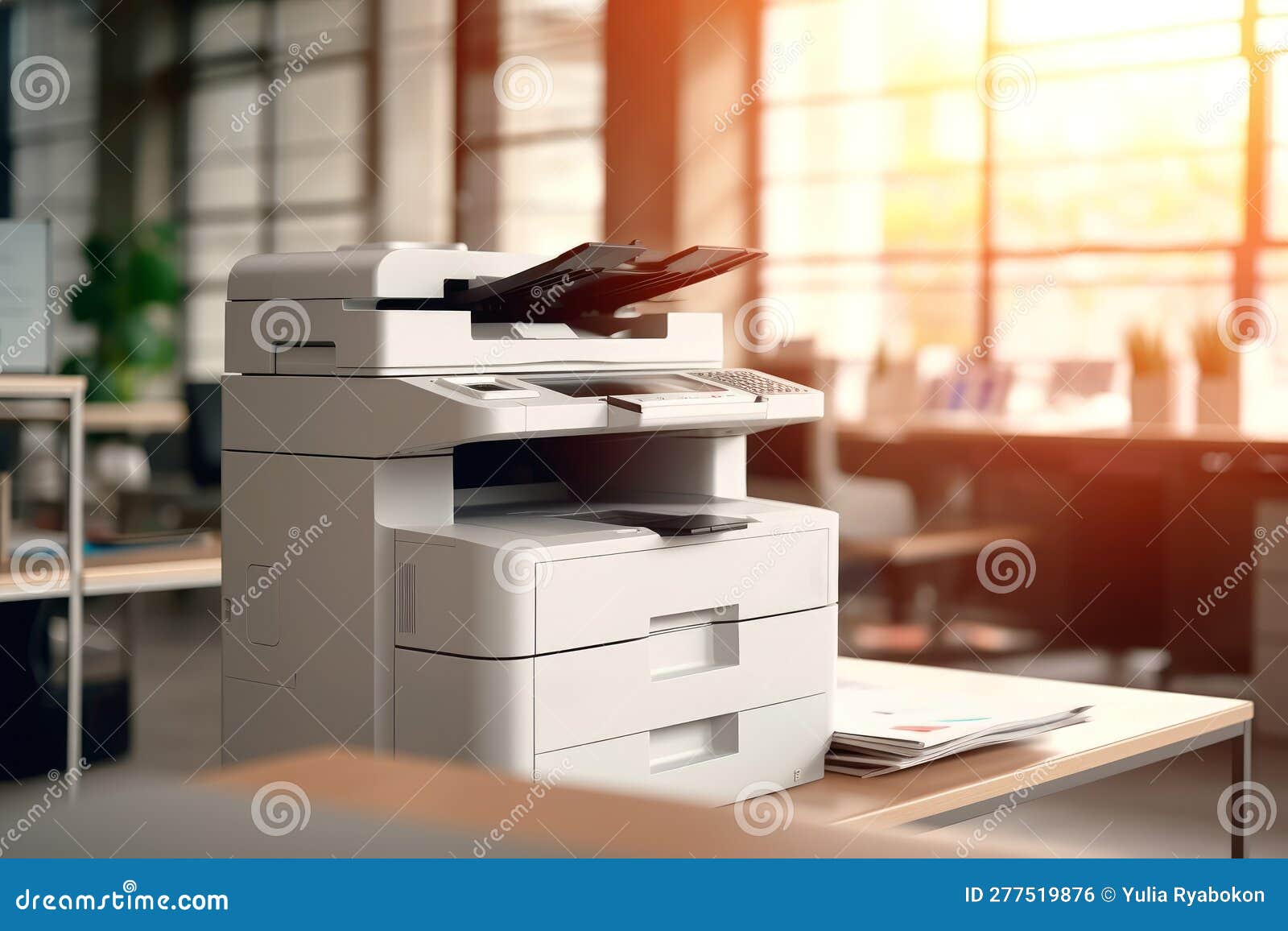 Copier Scanner Document Cartoon Vector Illustration | CartoonDealer.com ...