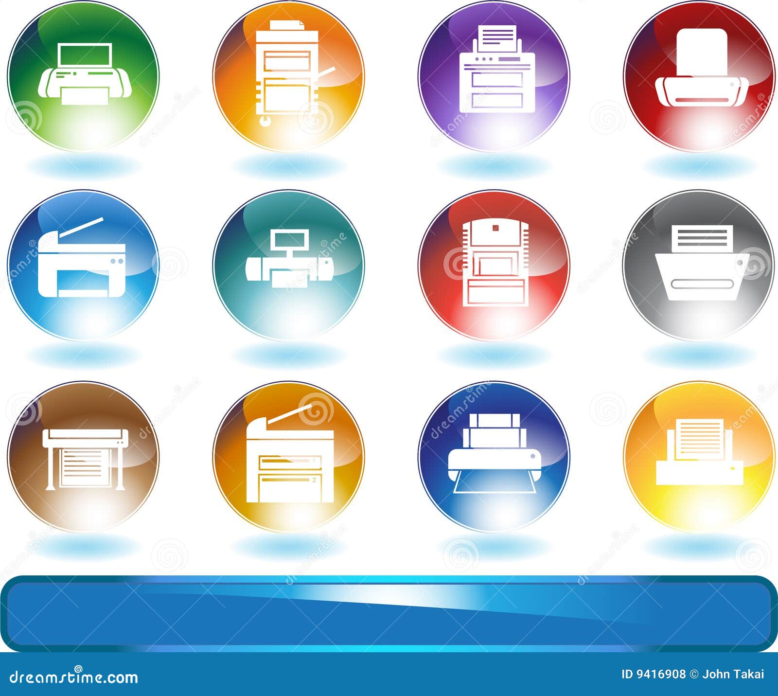 Printer / Copy Machine Icons Stock Vector - Illustration of copy, press ...