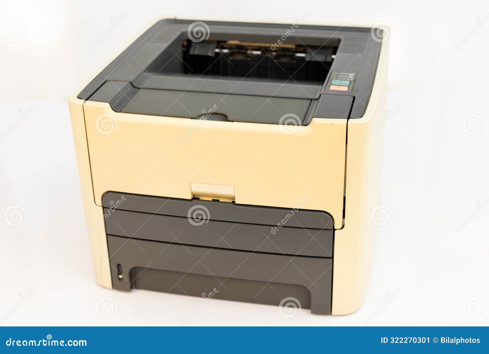 Printer with Copy Space on White Background Stock Image - Image of ...