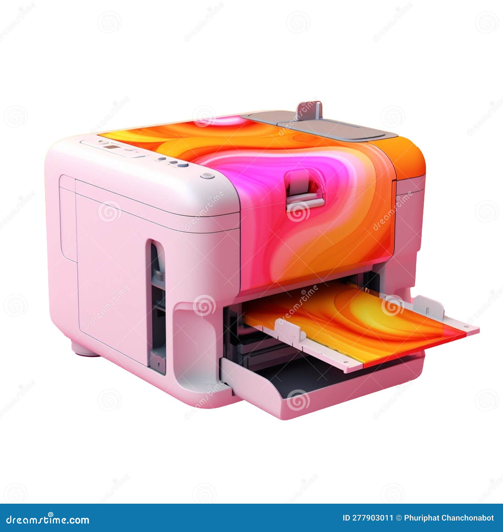 Printer in 3D Style Trending Color Palette with Generative AI Stock ...