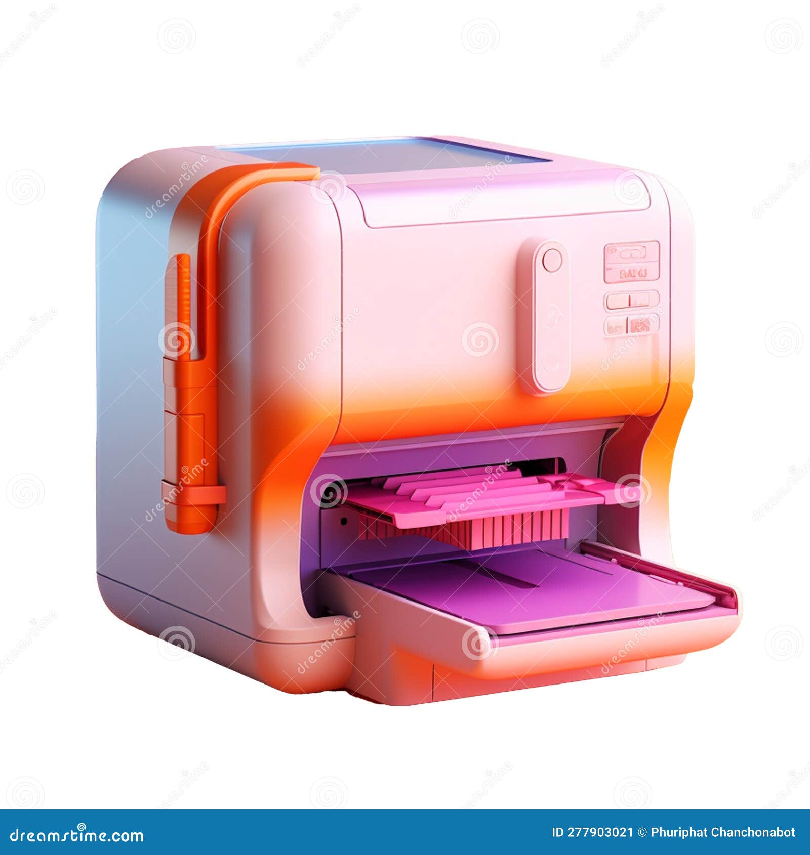 Printer in 3D Style Trending Color Palette with Generative AI Stock ...