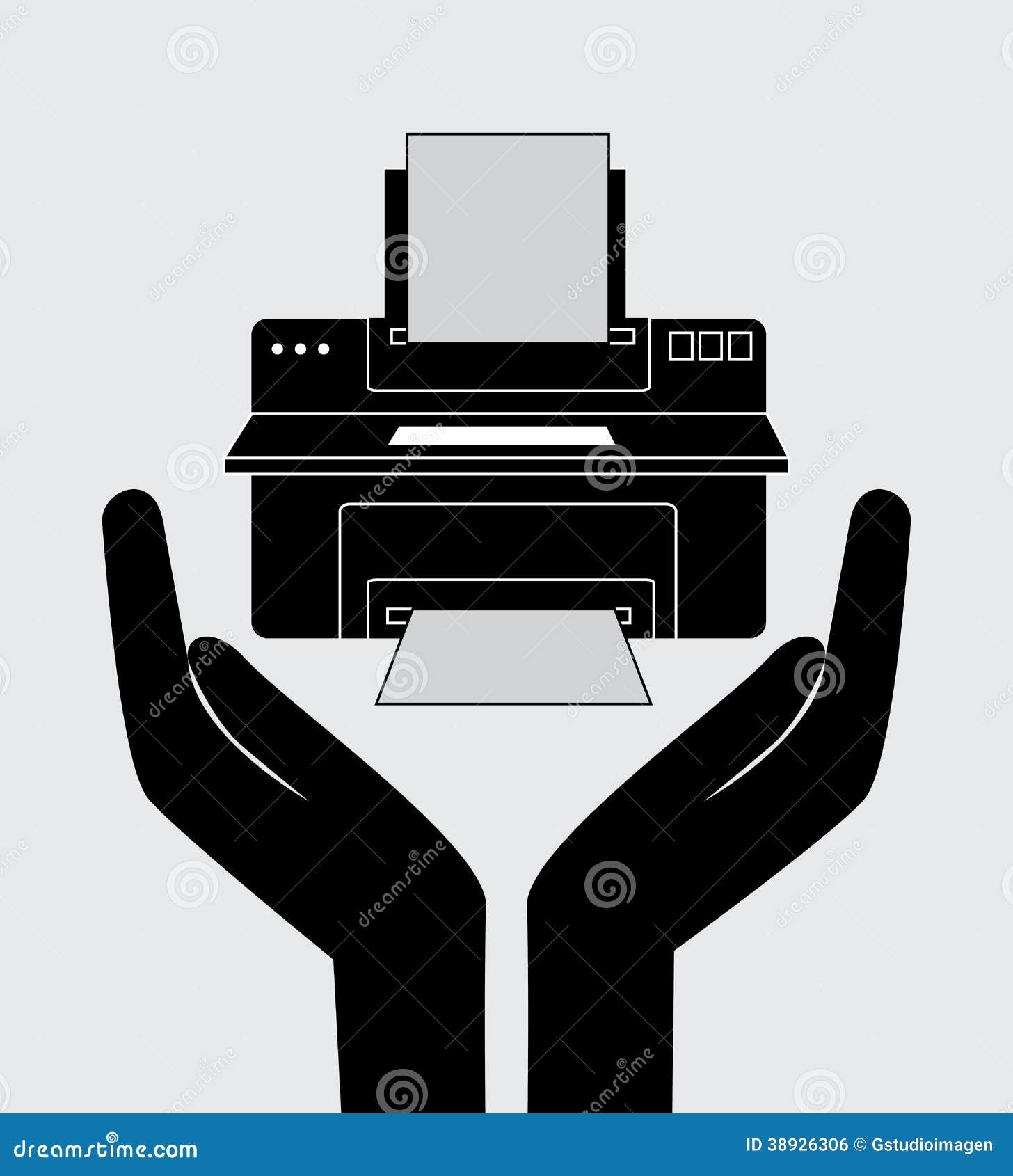 Printer design stock vector. Illustration of print, photocopier - 38926306