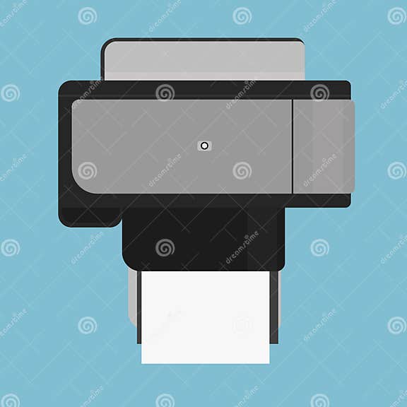 Printer device stock illustration. Illustration of paper - 85755780