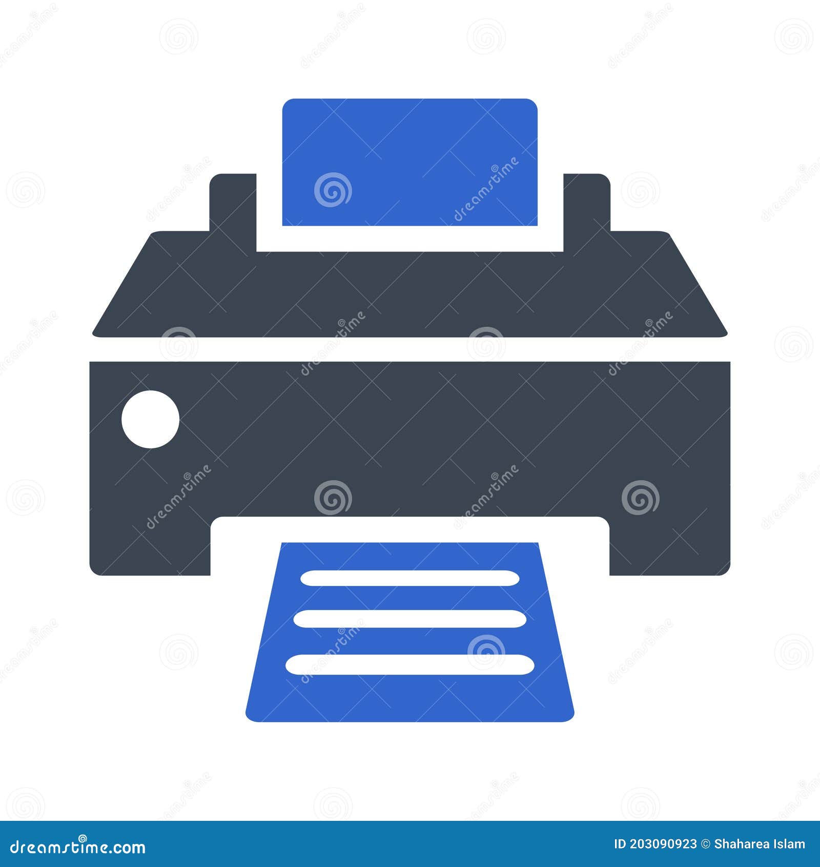 Printer device icon stock vector. Illustration of symbol - 203090923