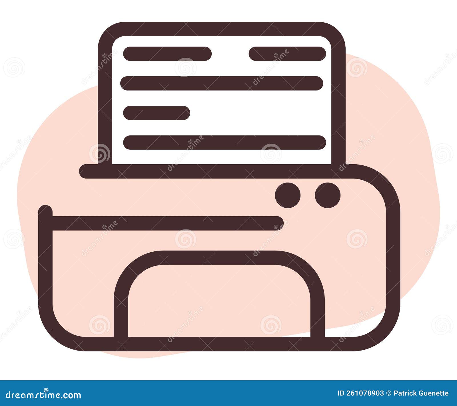 Printer device, icon stock vector. Illustration of print - 261078903
