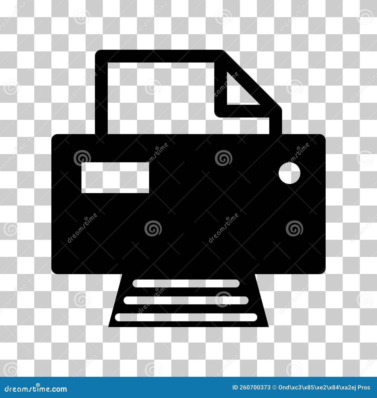 Printer Document Web Icon, Printout Machine Technology Flat Sign Vector ...
