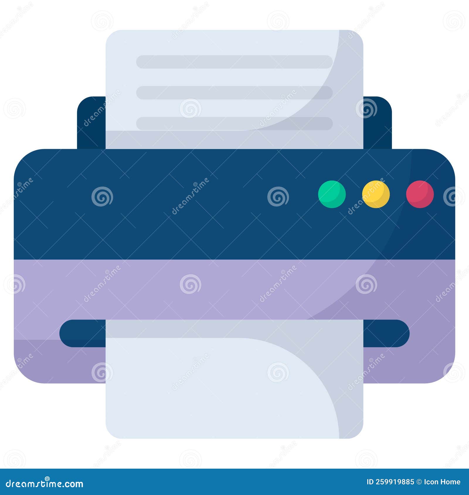 Printer Flat Icon , Photography and Digital Art Flat Vector Icon Stock ...
