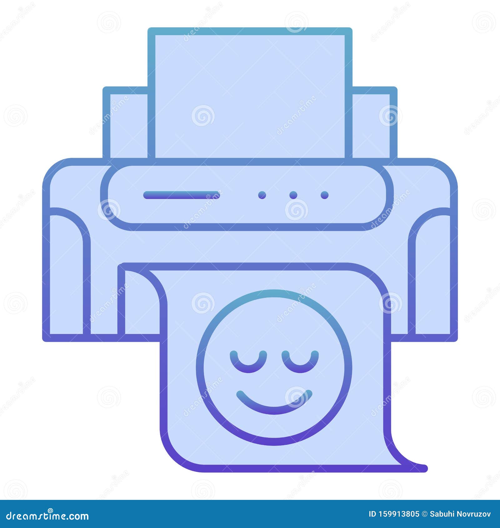 Printer Flat Icon. Print Machine Blue Icons in Trendy Flat Style Stock ...