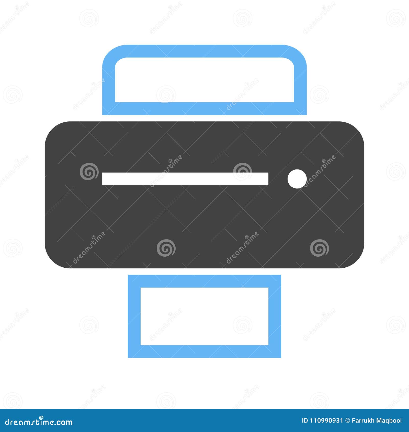 Printer I Icon stock vector. Illustration of print, laser - 110990931