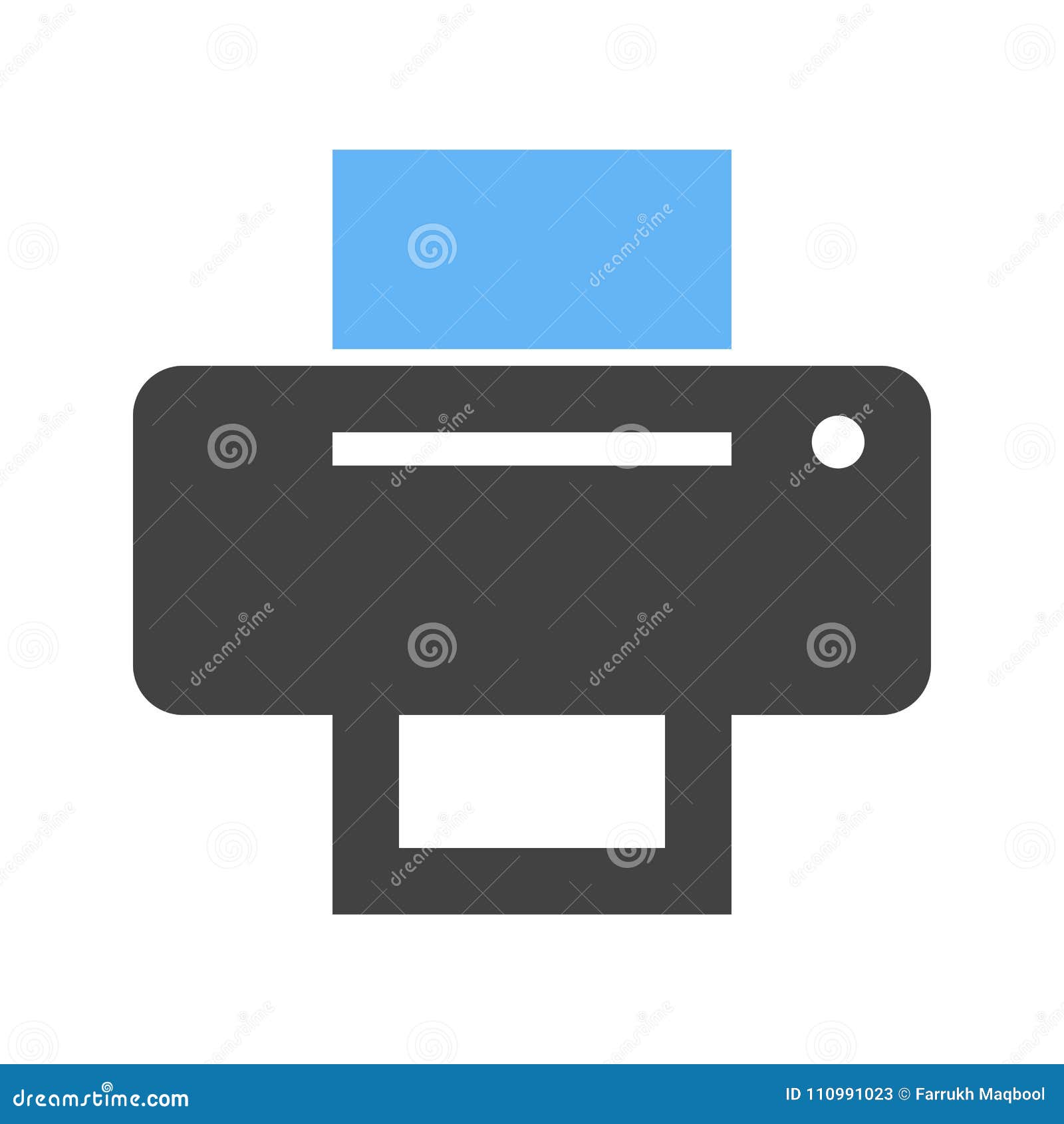 Printer I Icon stock vector. Illustration of design - 110991023