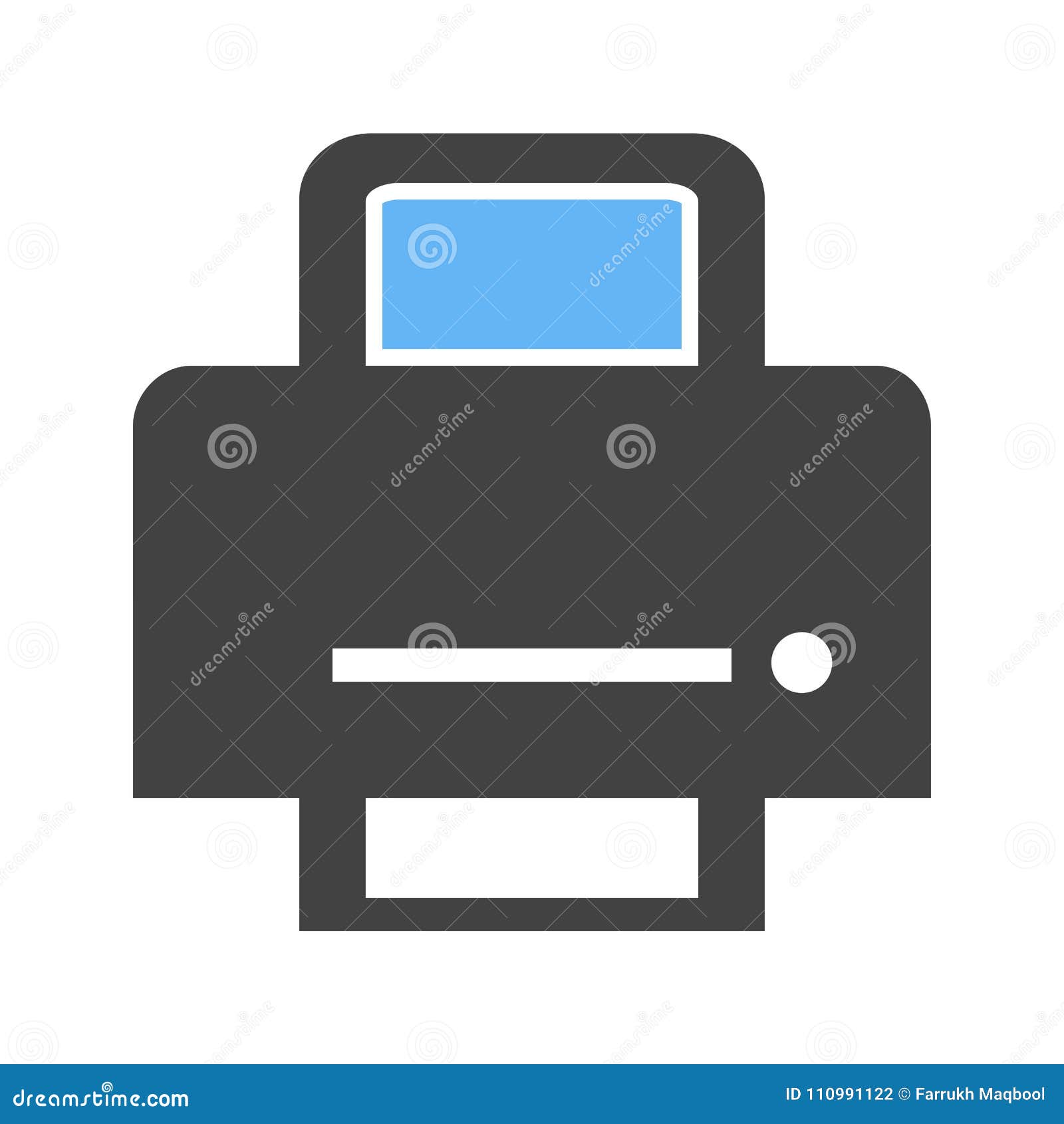 Printer I Icon stock vector. Illustration of office - 110991122
