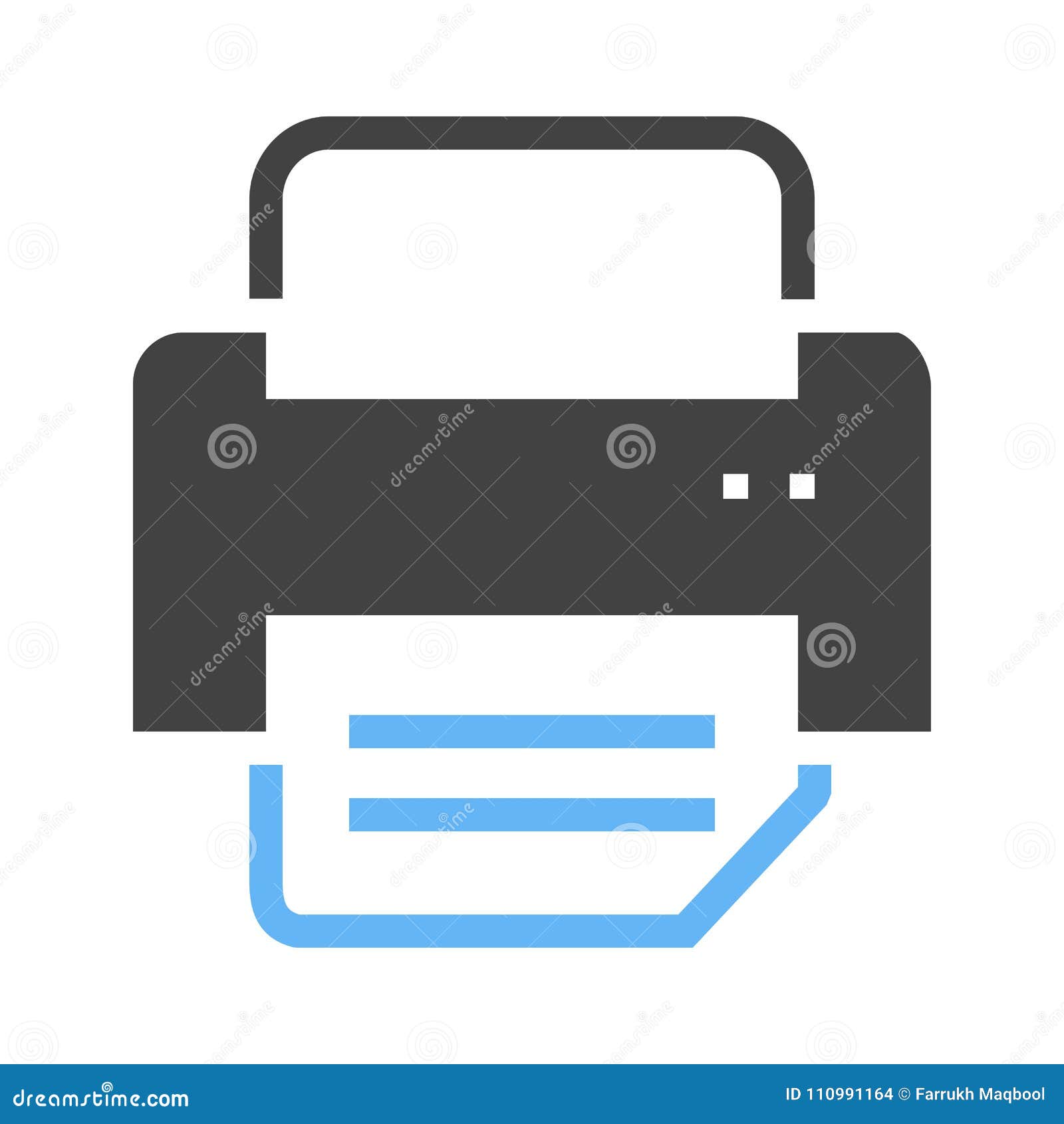 Printer I Icon stock vector. Illustration of print, technology - 110991164
