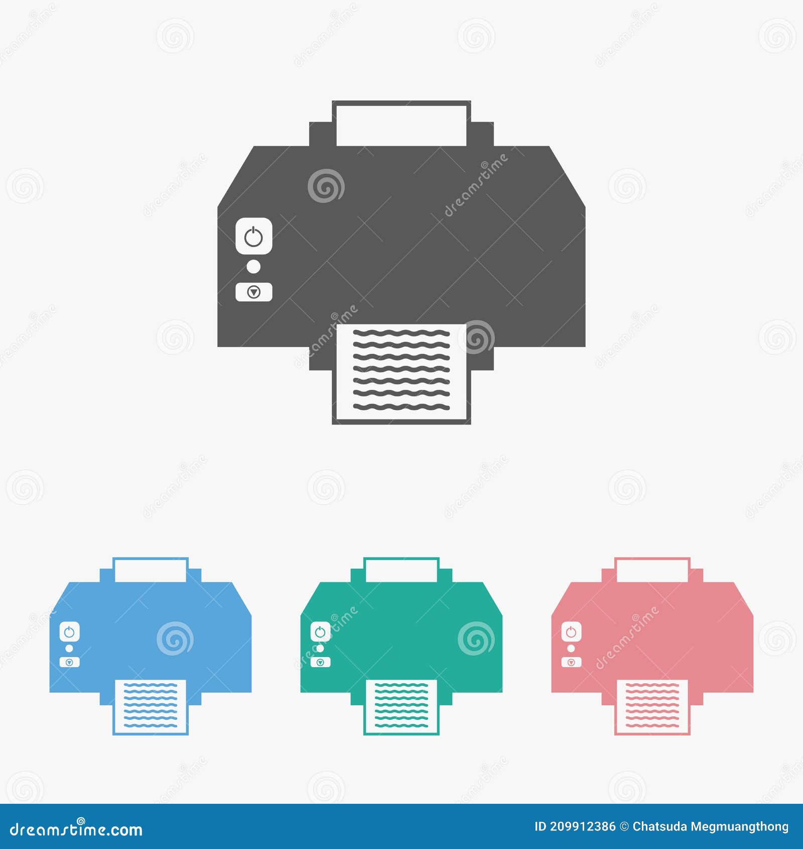Printer Icon, Print, Scanner, Office Instrument, Computer Stock Vector ...