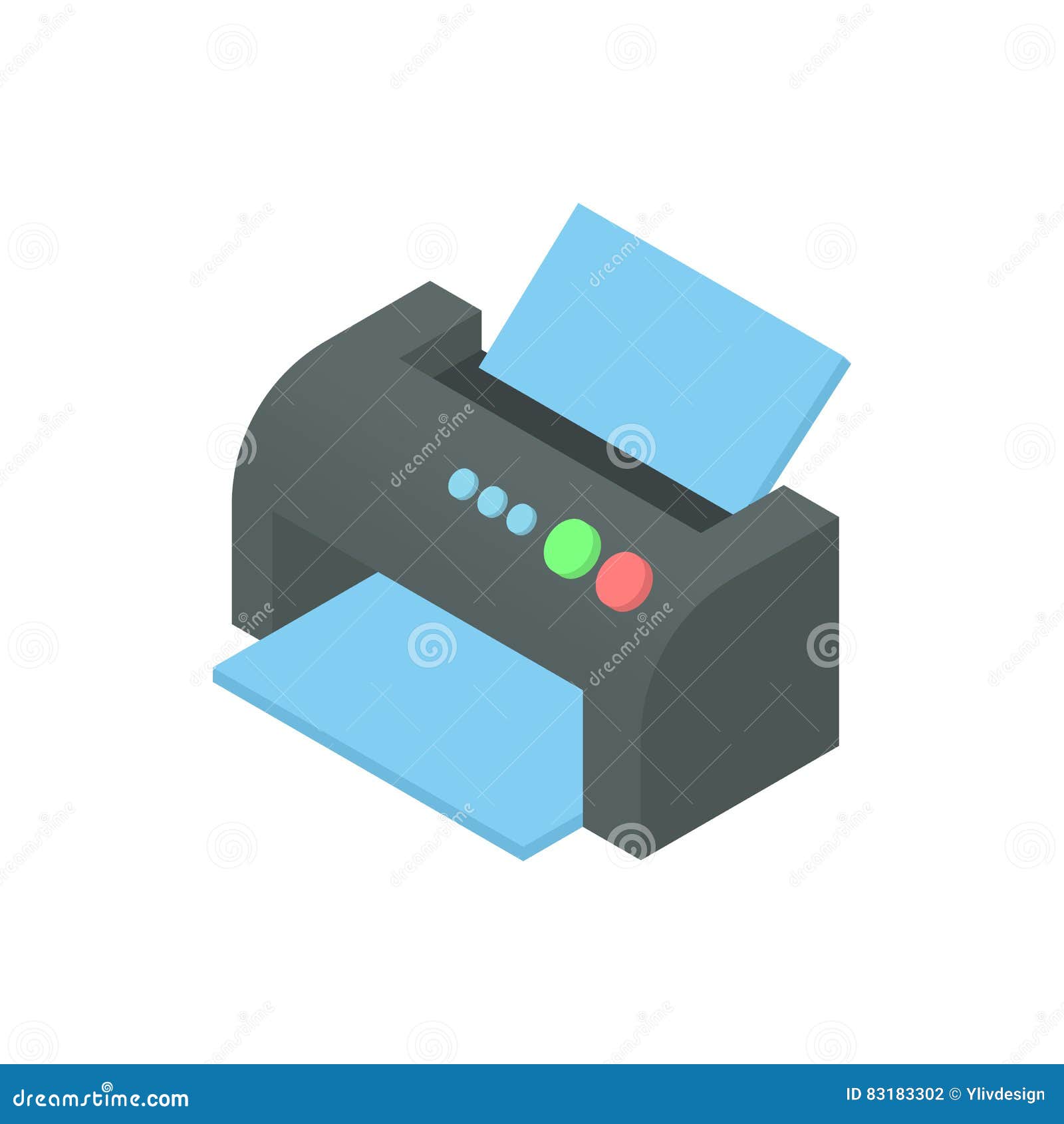 Printer Icon, Cartoon Style Stock Vector - Illustration of paint, blog ...
