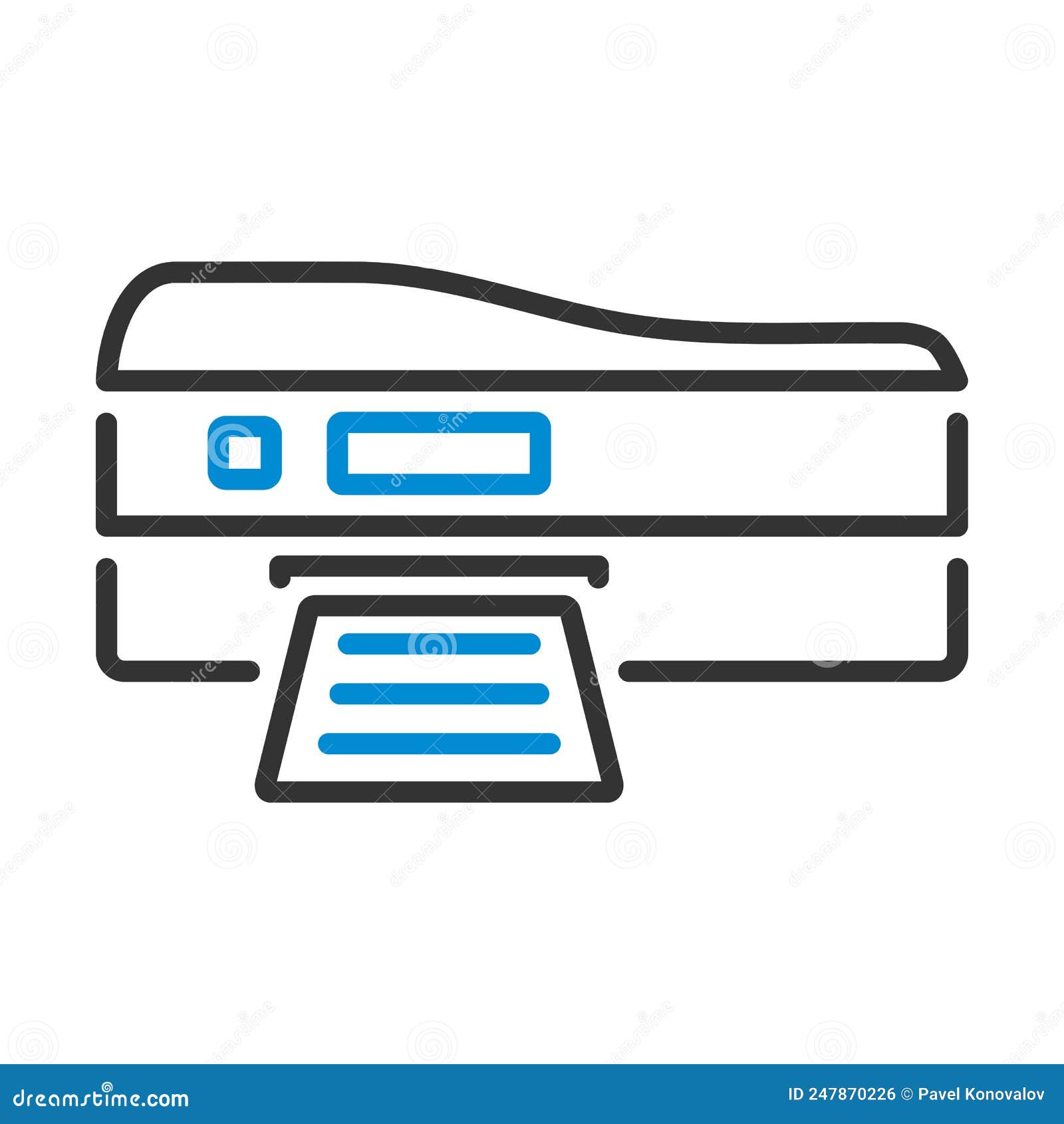 Printer Icon stock vector. Illustration of color, electrical - 247870226