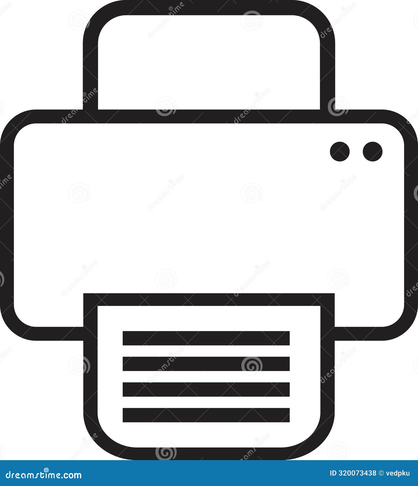 Printer Icon, Fax Sign, Printer Outline Vector Stock Vector ...