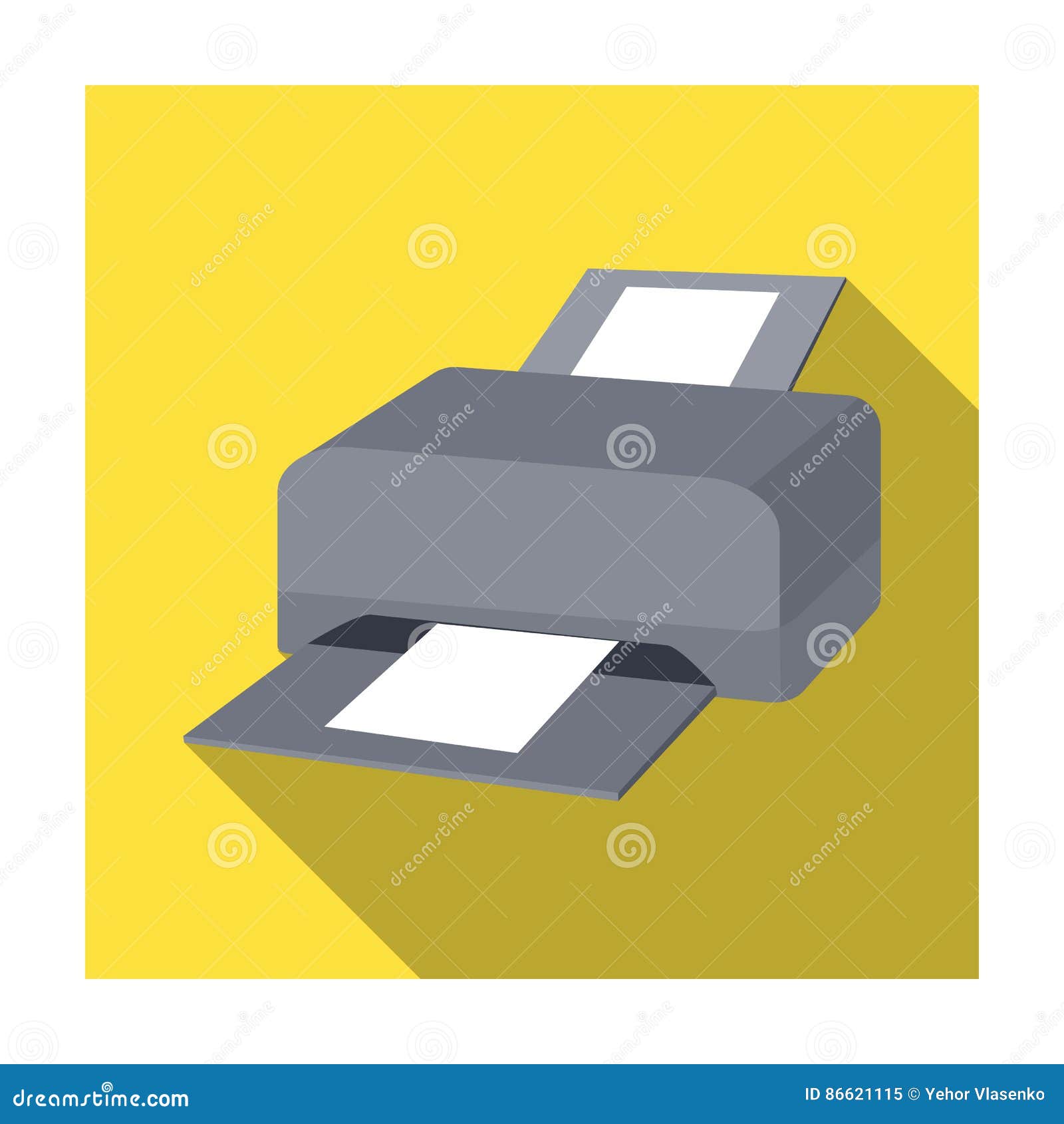 Printer Icon in Flat Style Isolated on White Background. Personal ...