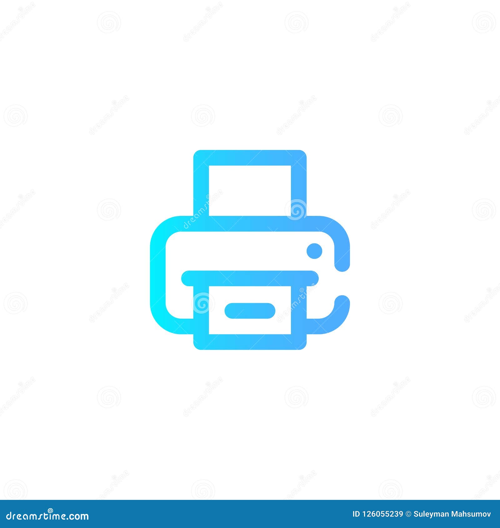 Printer Vector Icon Sign Symbol Stock Vector - Illustration of line ...