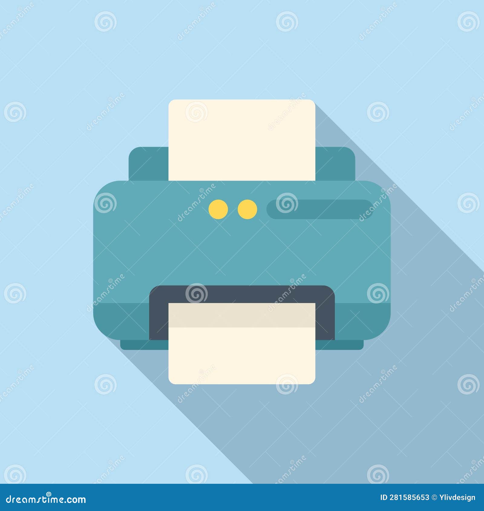 Printer Icon Flat Vector. Ui Interface Stock Vector - Illustration of ...