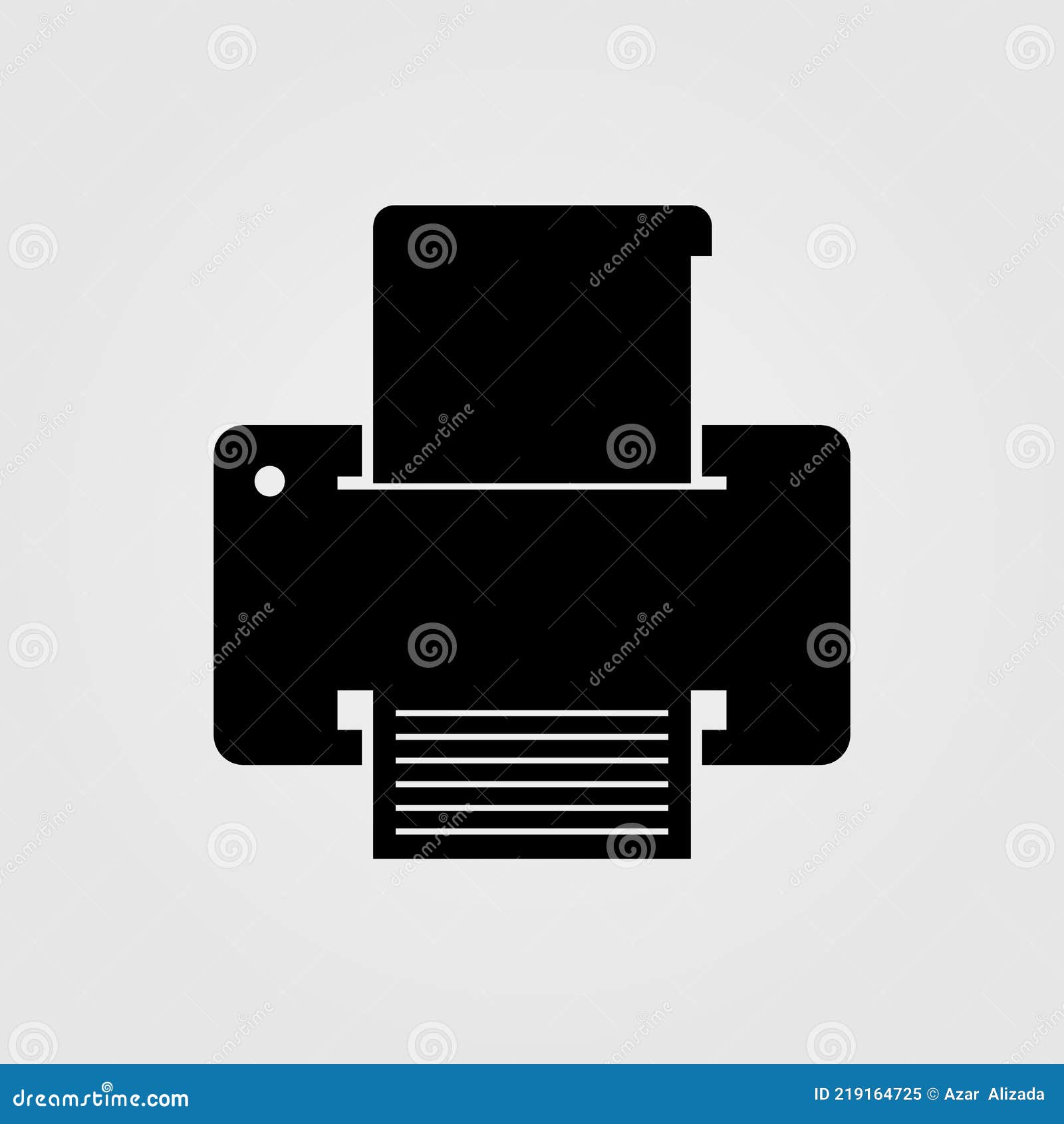 Printer Icon Isolated on White Background. Vector Illustration Stock ...