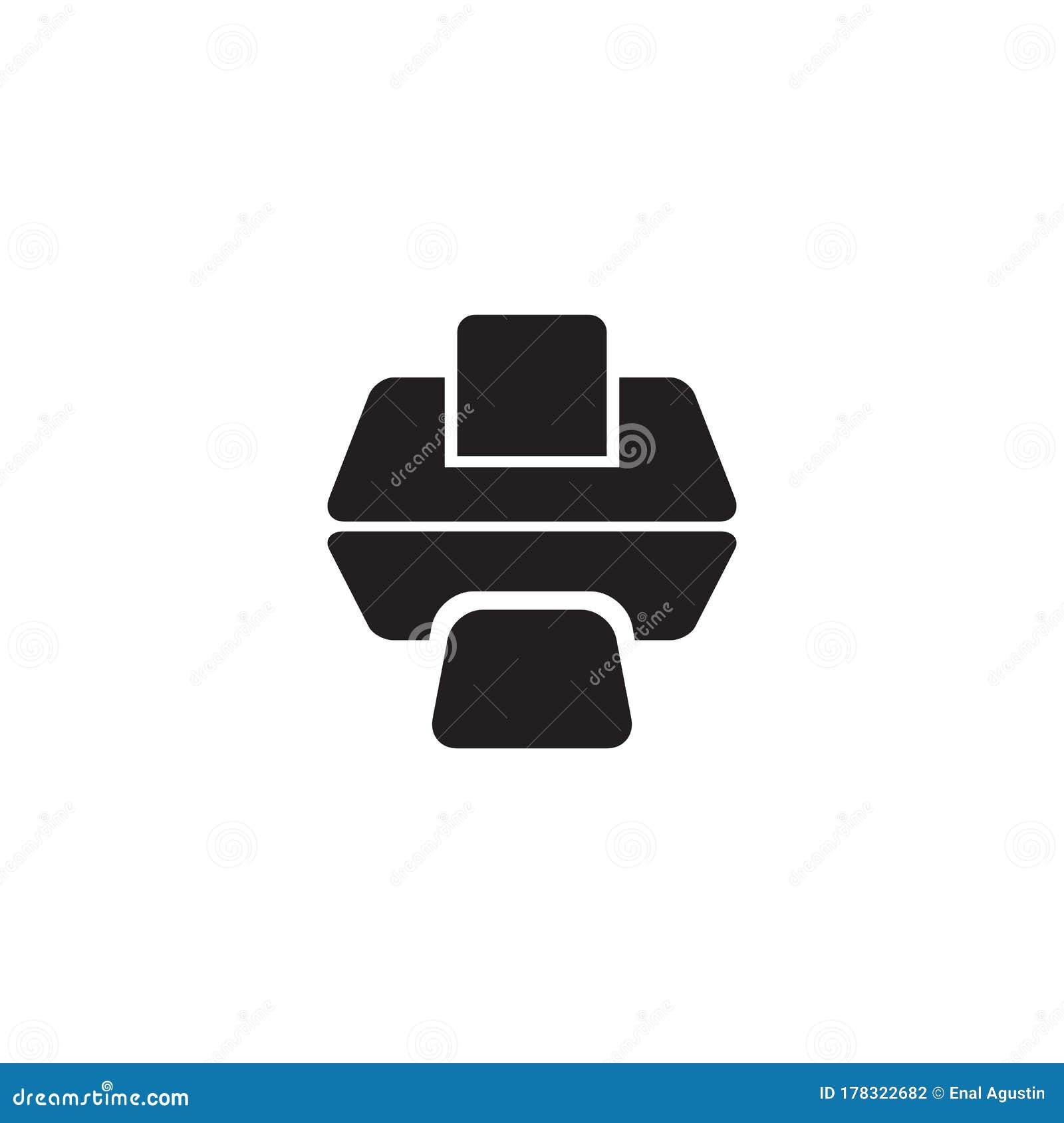 Printer Icon Logo Design Template Stock Vector - Illustration of ...