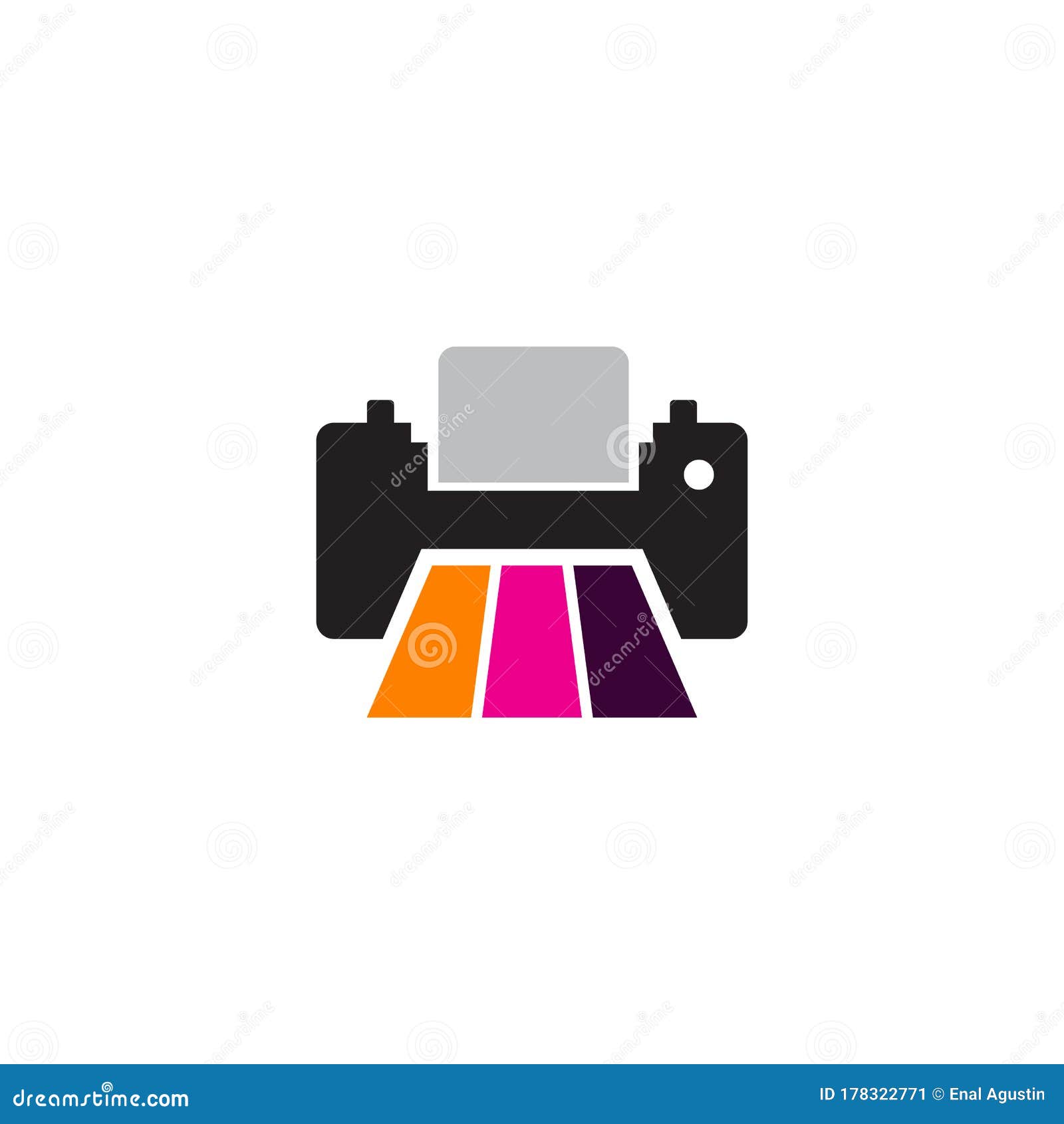 Printer Icon Logo Design Template Stock Vector - Illustration of ...