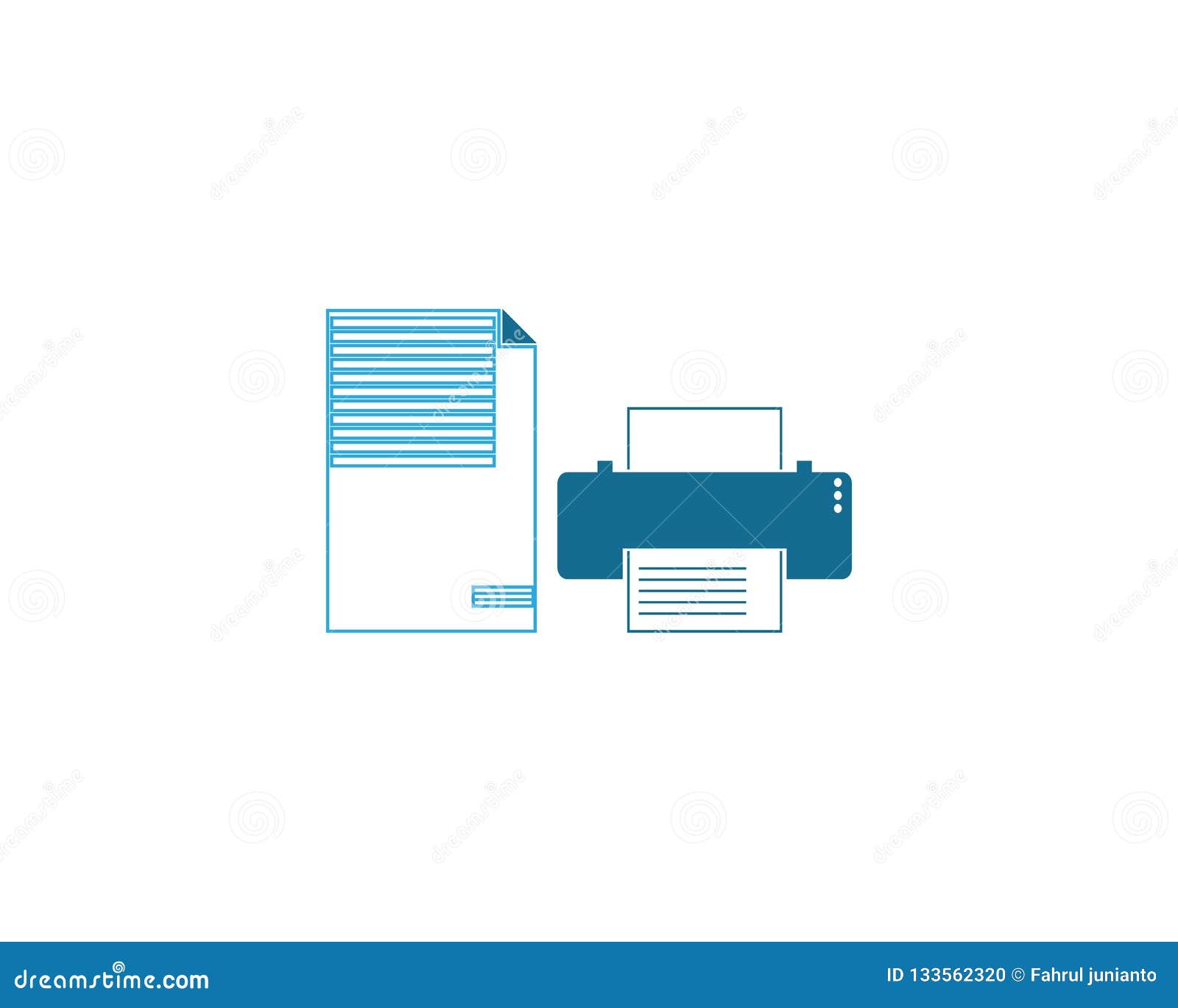 Printer icon logo template stock vector. Illustration of office - 133562320