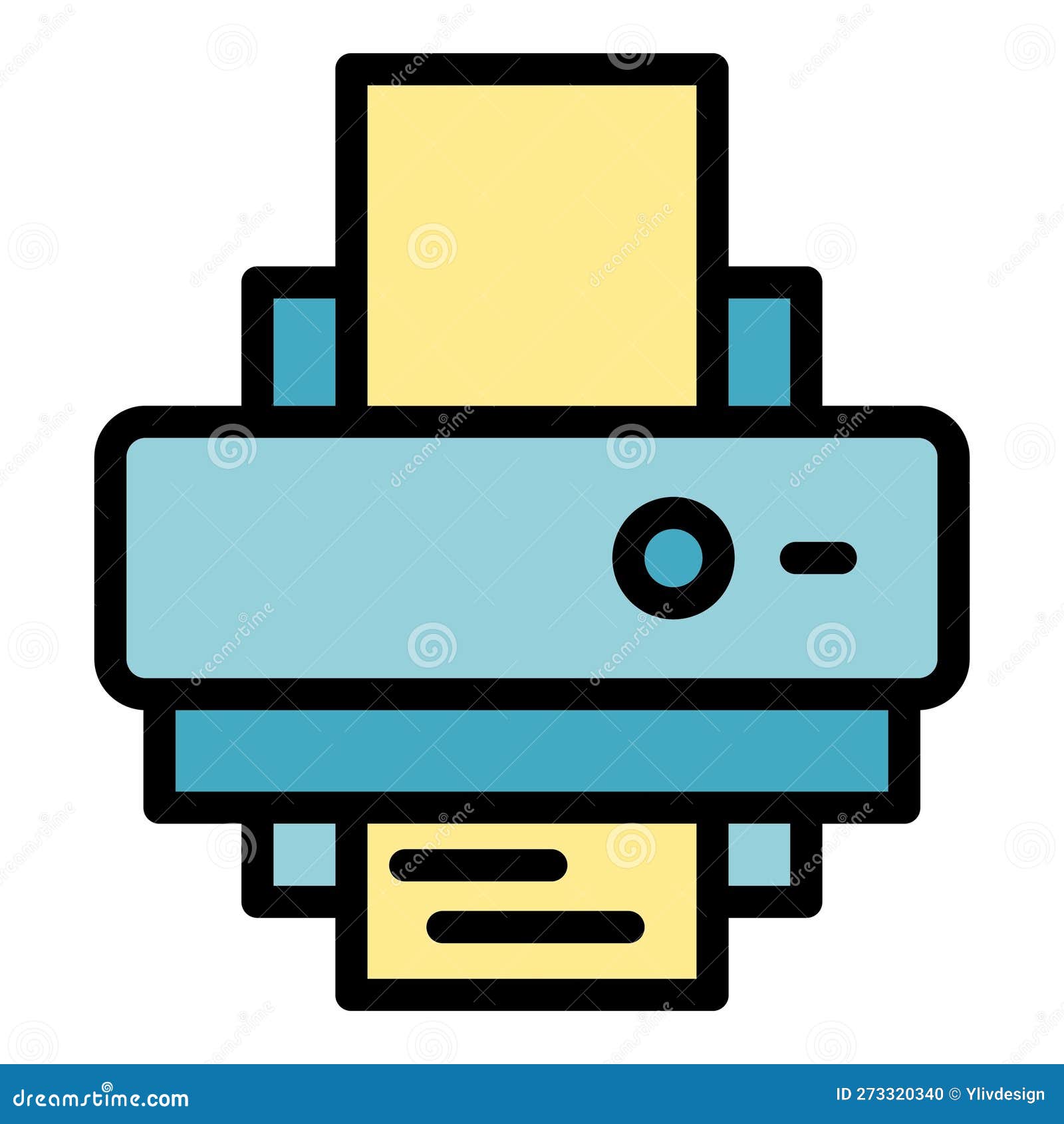 Printer icon vector flat stock vector. Illustration of object - 273320340