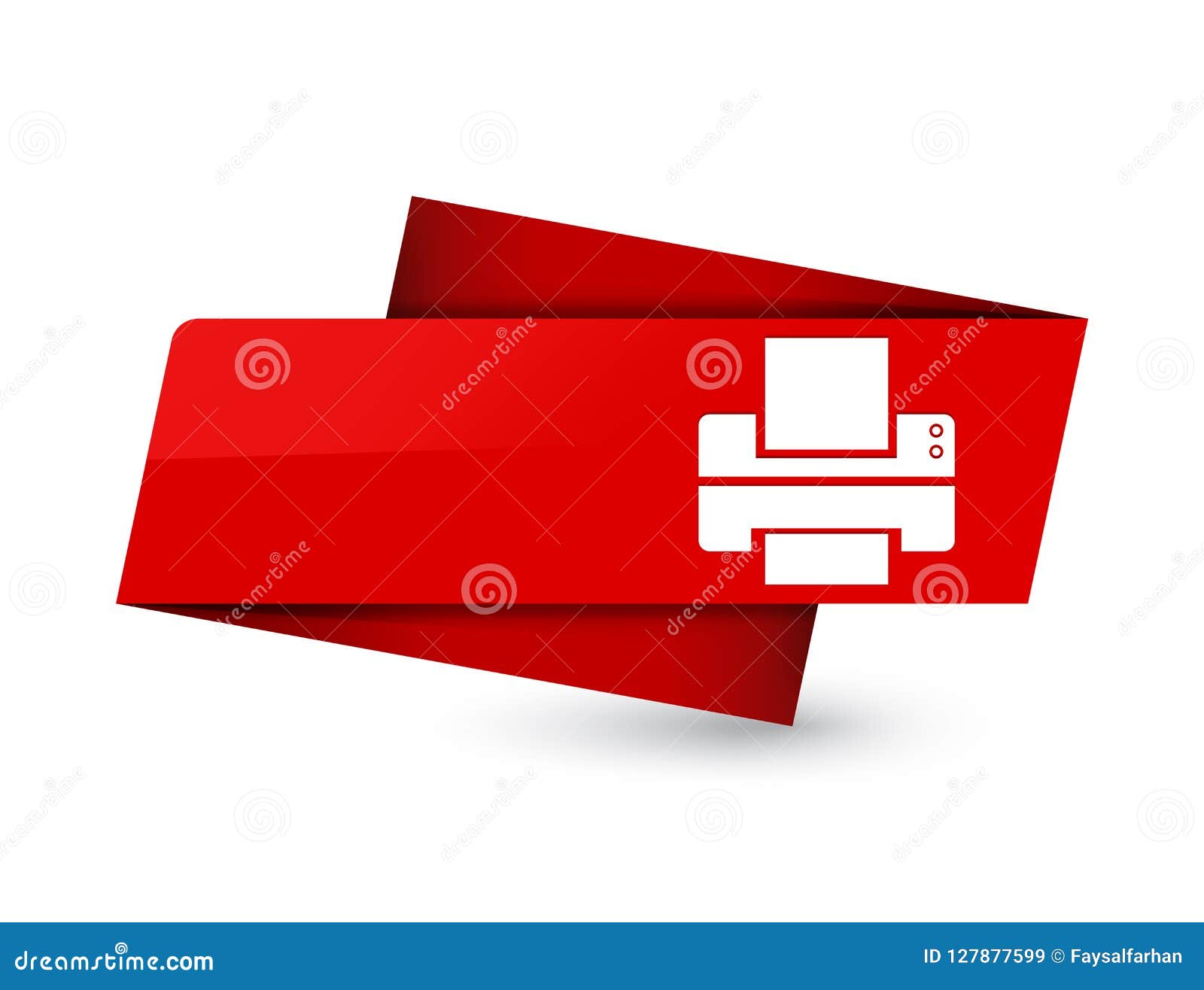 Printer Icon Premium Red Tag Sign Stock Illustration - Illustration of ...