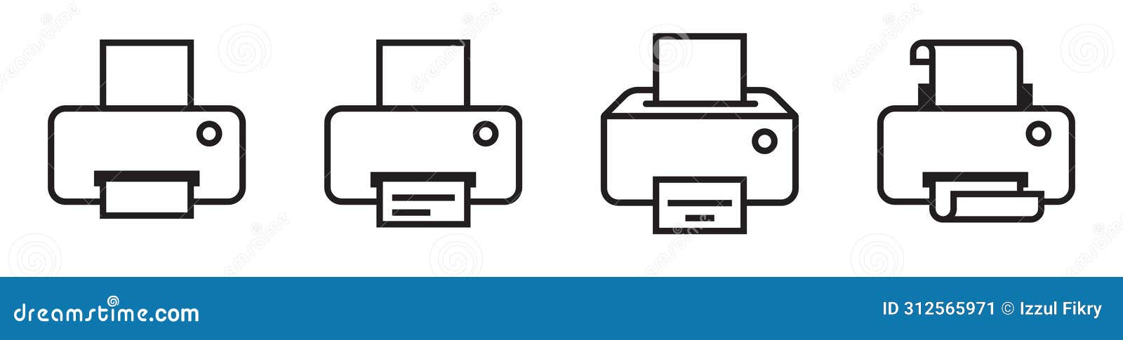 Printer Icon, Print, Write, Order Print Machine Symbol Outline Icon ...
