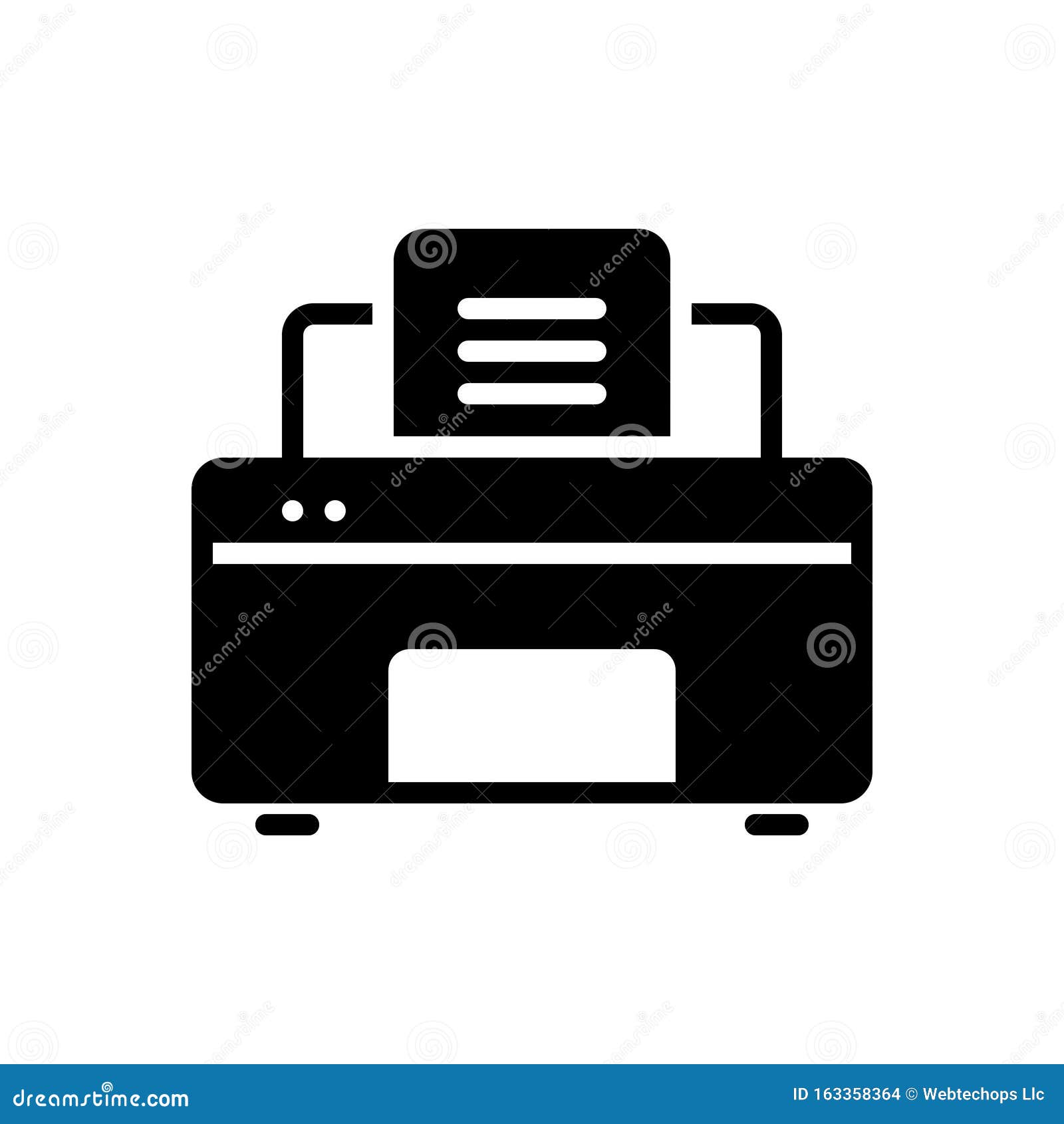 Black Solid Icon for Printer, Publisher and Compositor Stock Vector ...