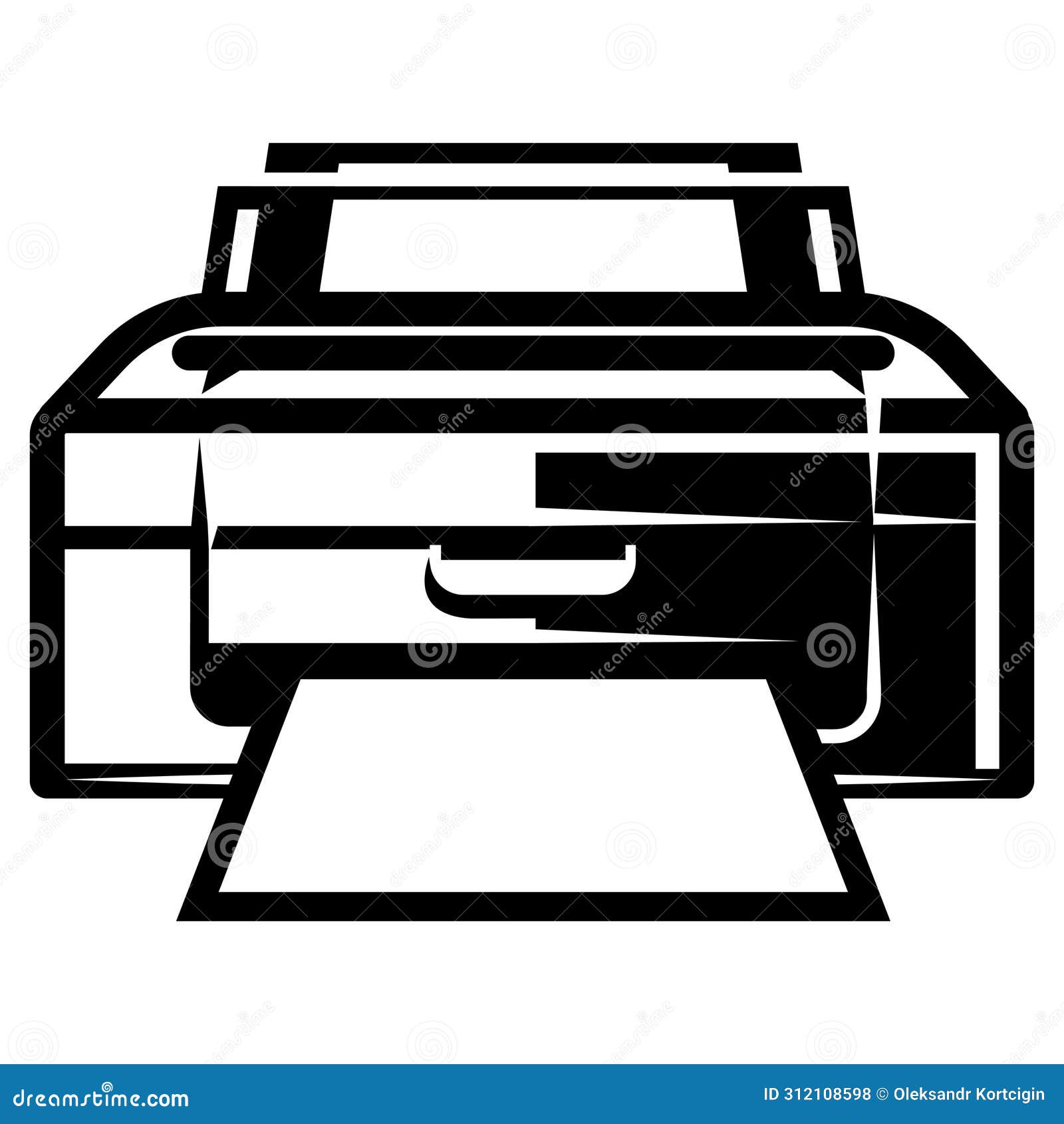 Monochrome Inkjet Printer. Printing Documents In Office Using Copiers ...