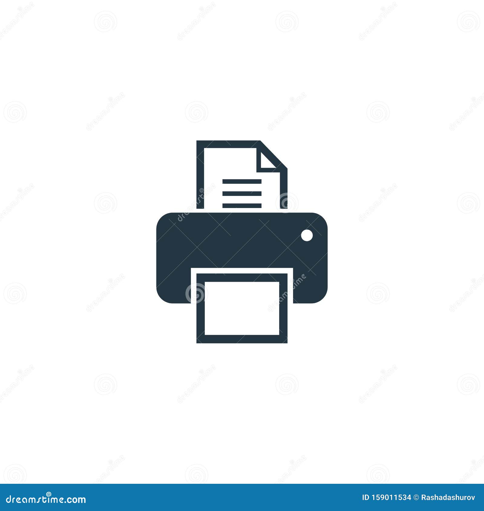 Printer Icon. Simple Element Stock Vector - Illustration of text, print ...
